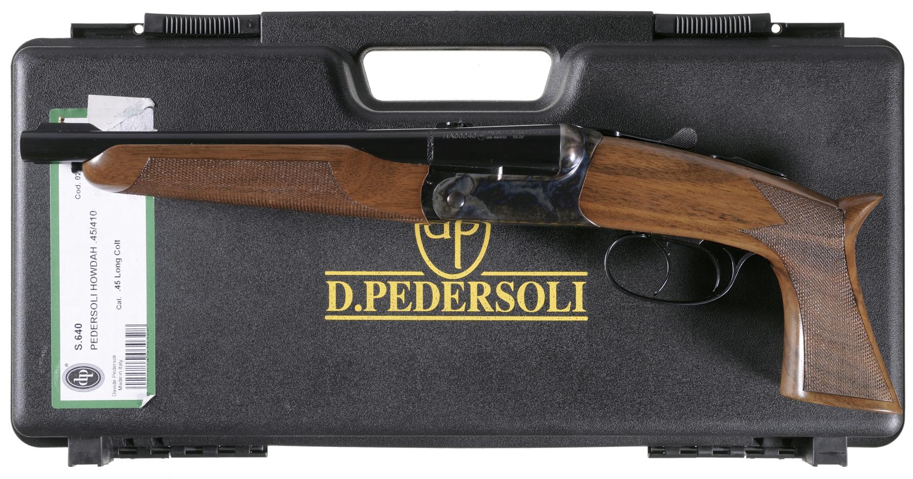 Pedersoli Howdah Double Barrel Pistol with Case | Rock Island Auction