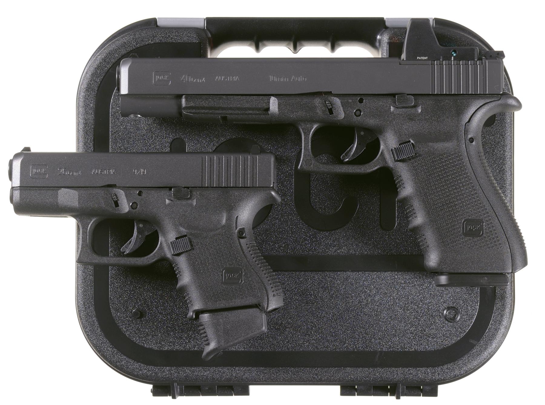 Two Glock Semi-Automatic Pistols -A) Glock Model 40 Pistol with | Rock ...