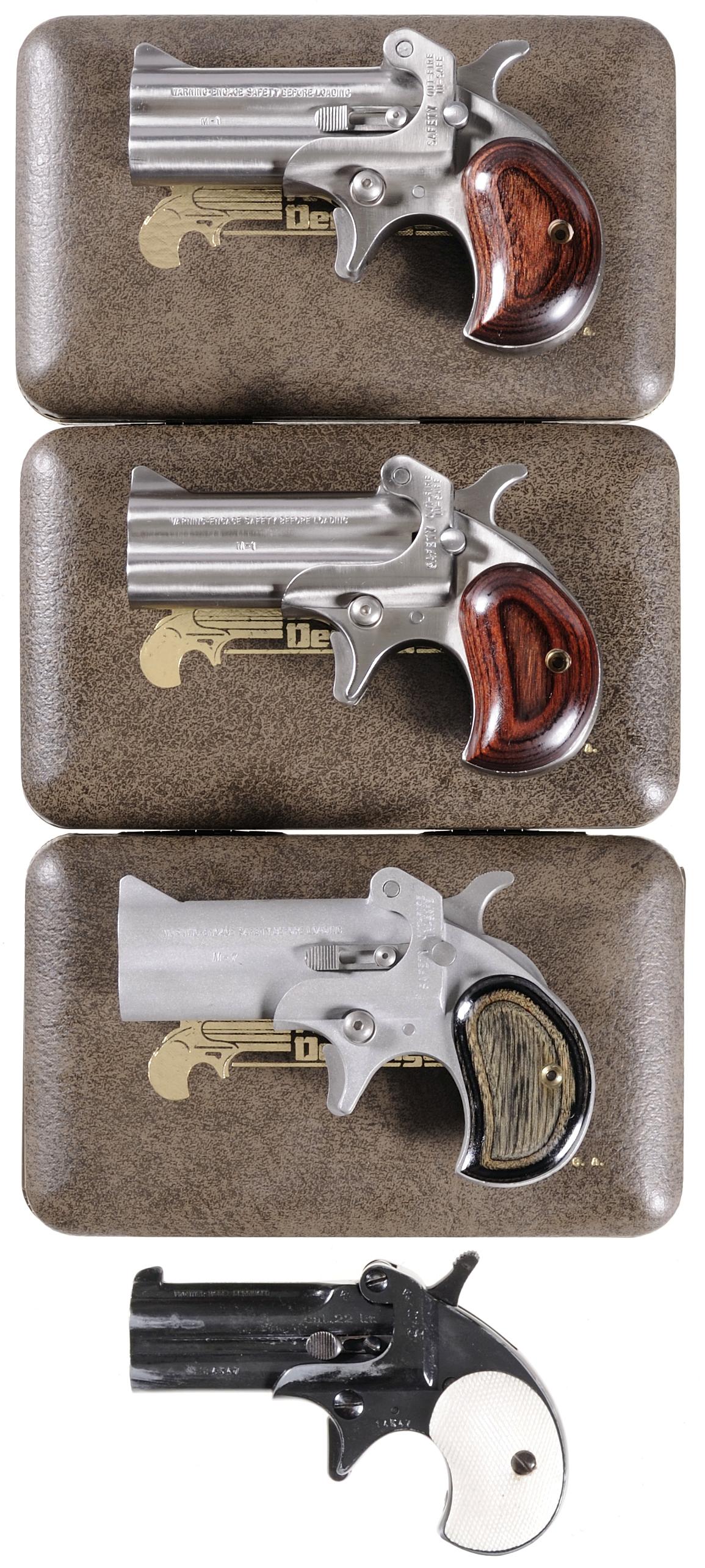 Four Over/Under Derringers -A) American Derringer M-1 Derringer | Rock ...