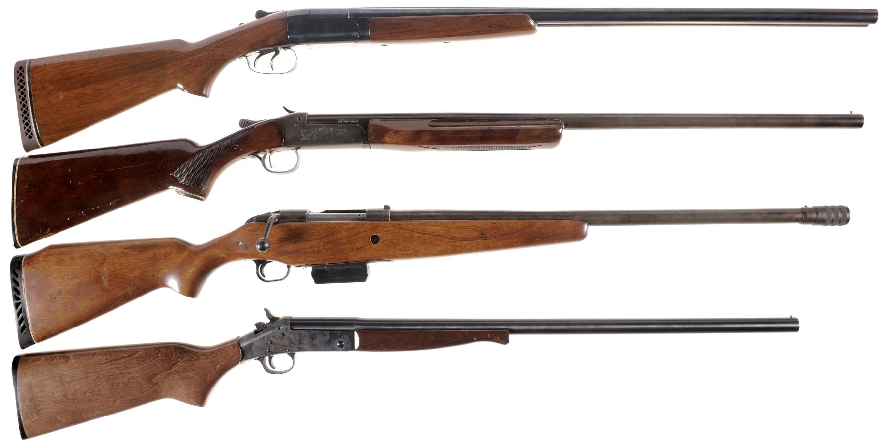 Four Shotguns -A) Winchester Model 24 Double Barrel Shotgun | Rock ...