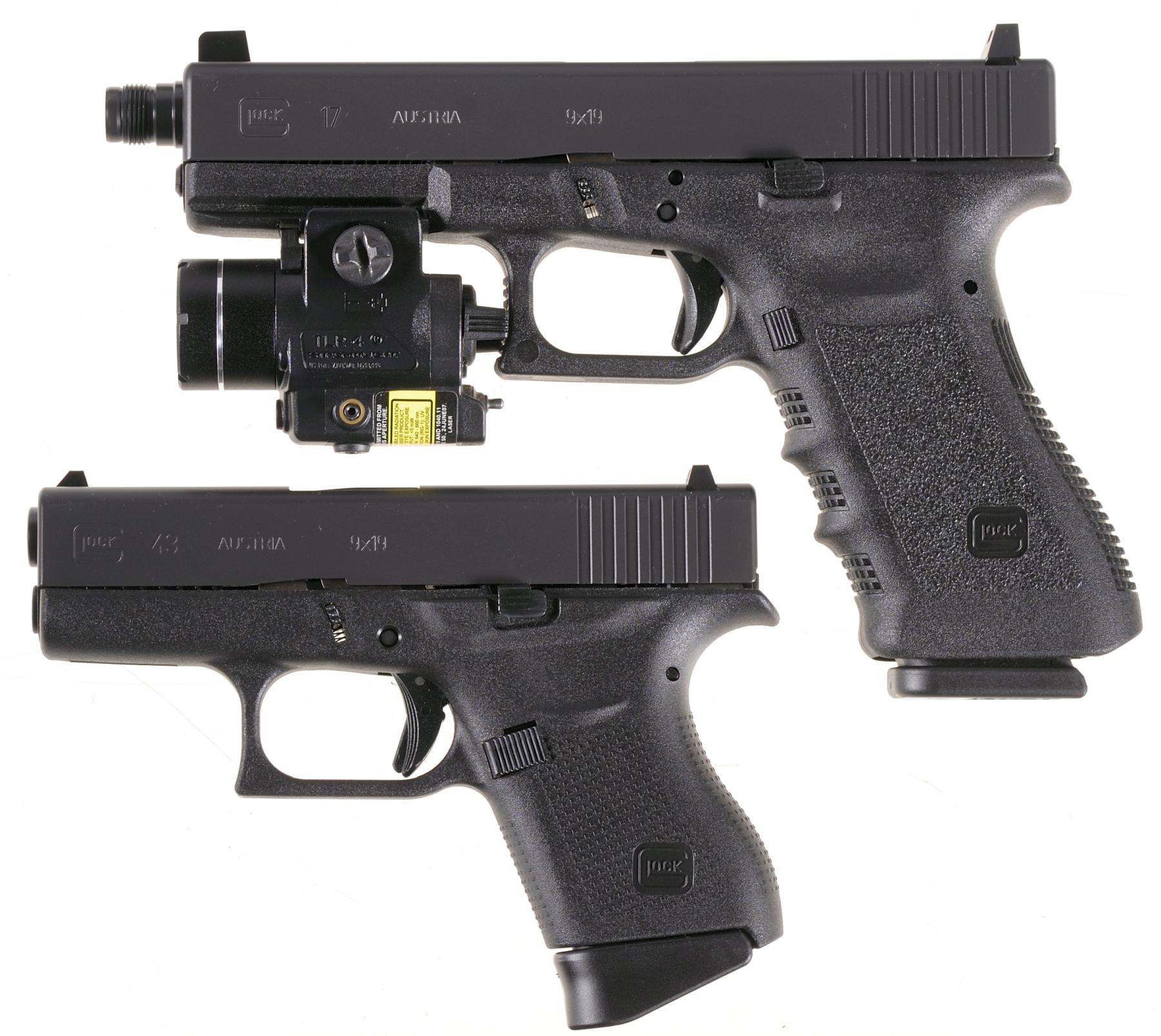 Two Glock Semi-Automatic Pistols -A) Glock Model 17 Pistol | Rock ...