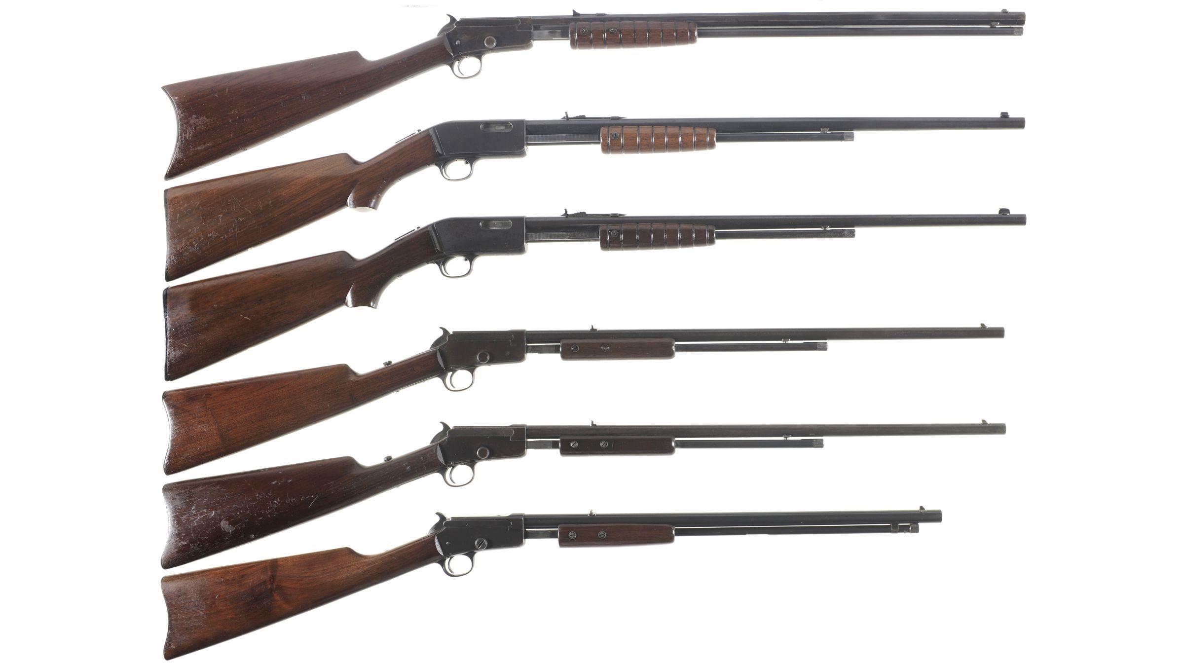 Six Marlin Slide Action Rifles | Rock Island Auction