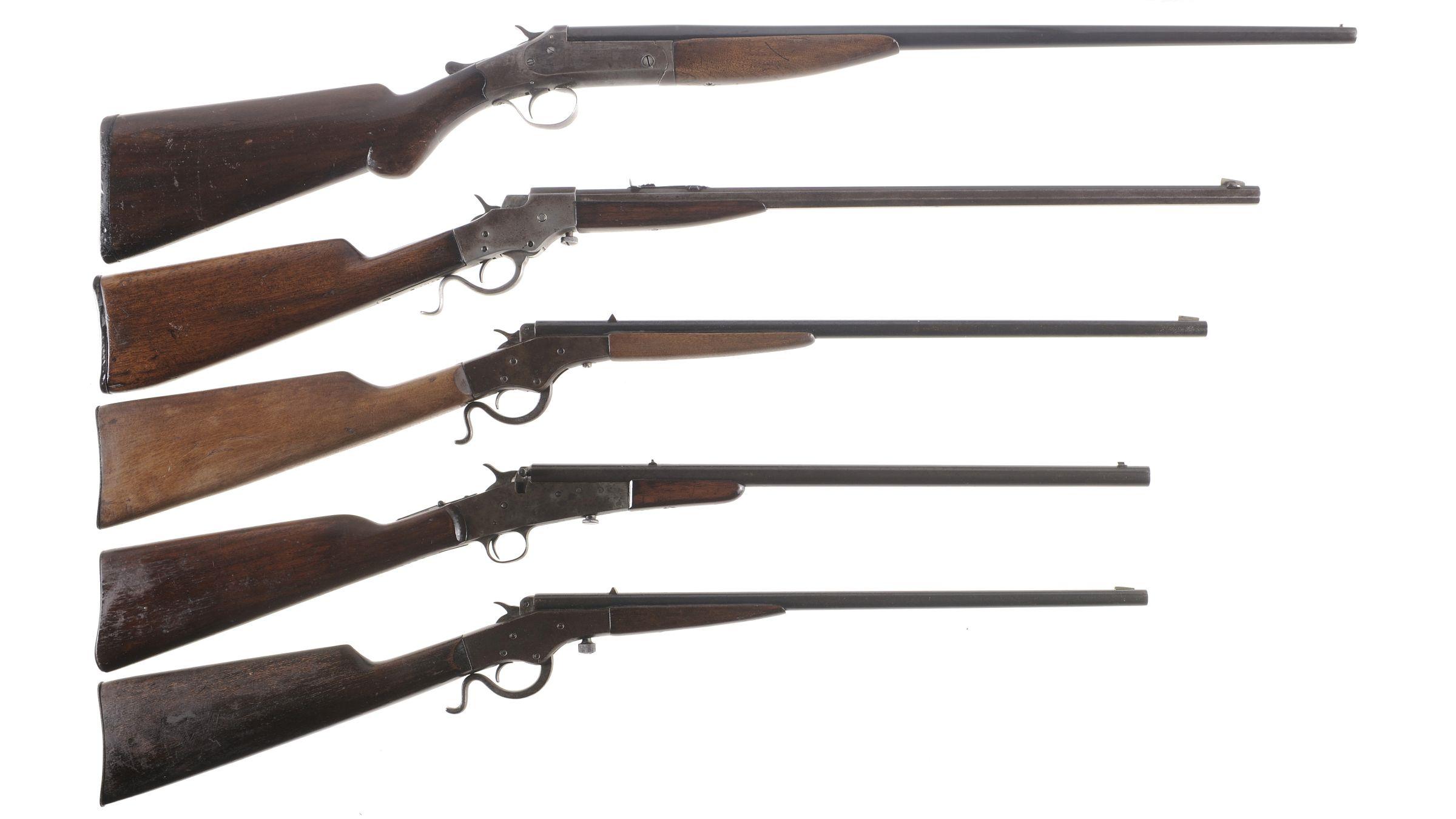 Five Single Shot Long Guns | Rock Island Auction
