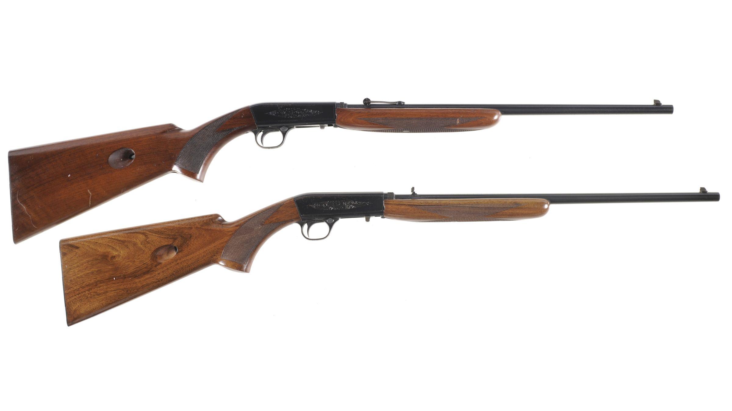 Two Engraved Belgian Browning Semi-Automatic Rifles | Rock Island Auction