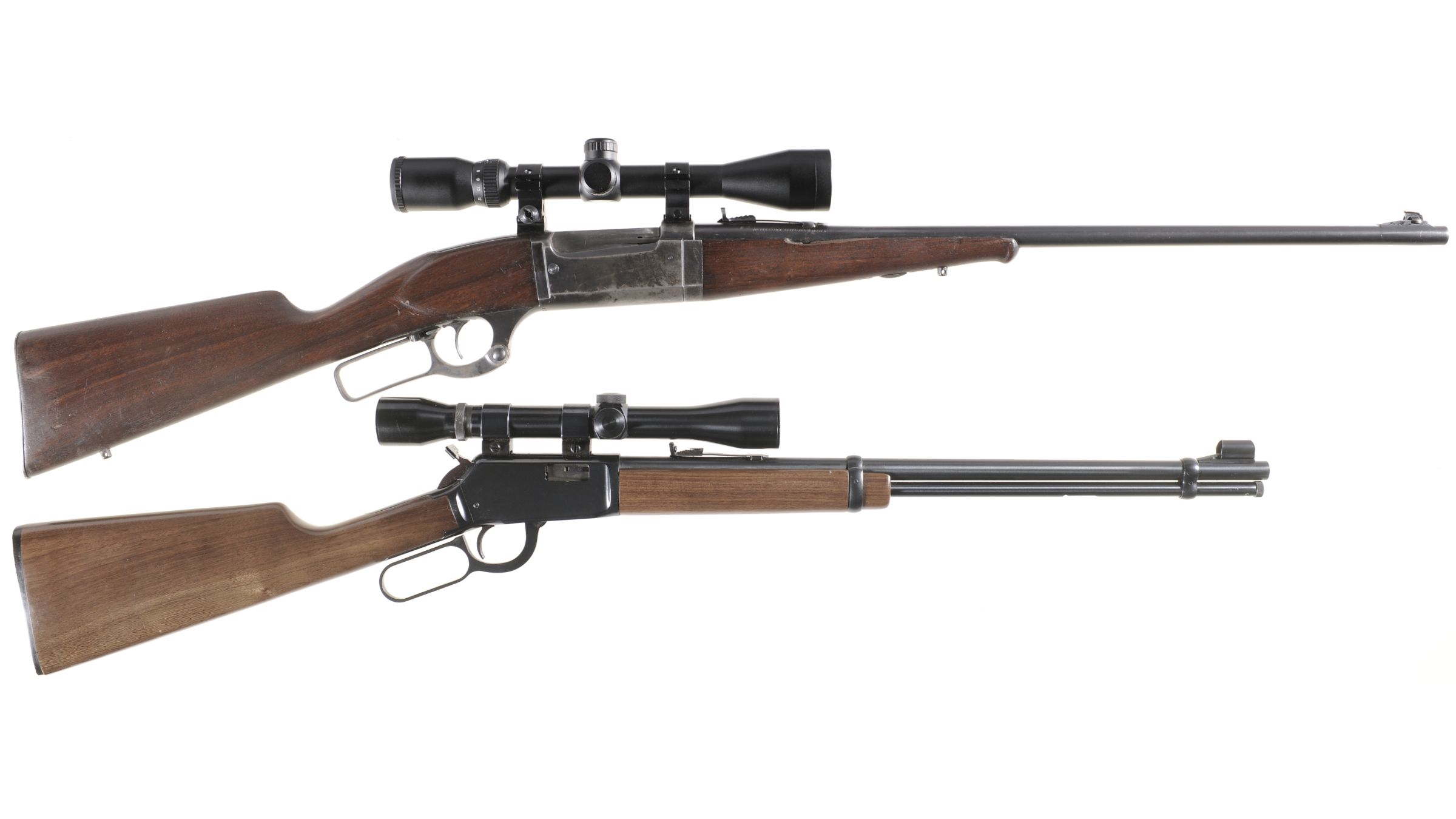 Two Lever Action Rifles w/ Scopes | Rock Island Auction