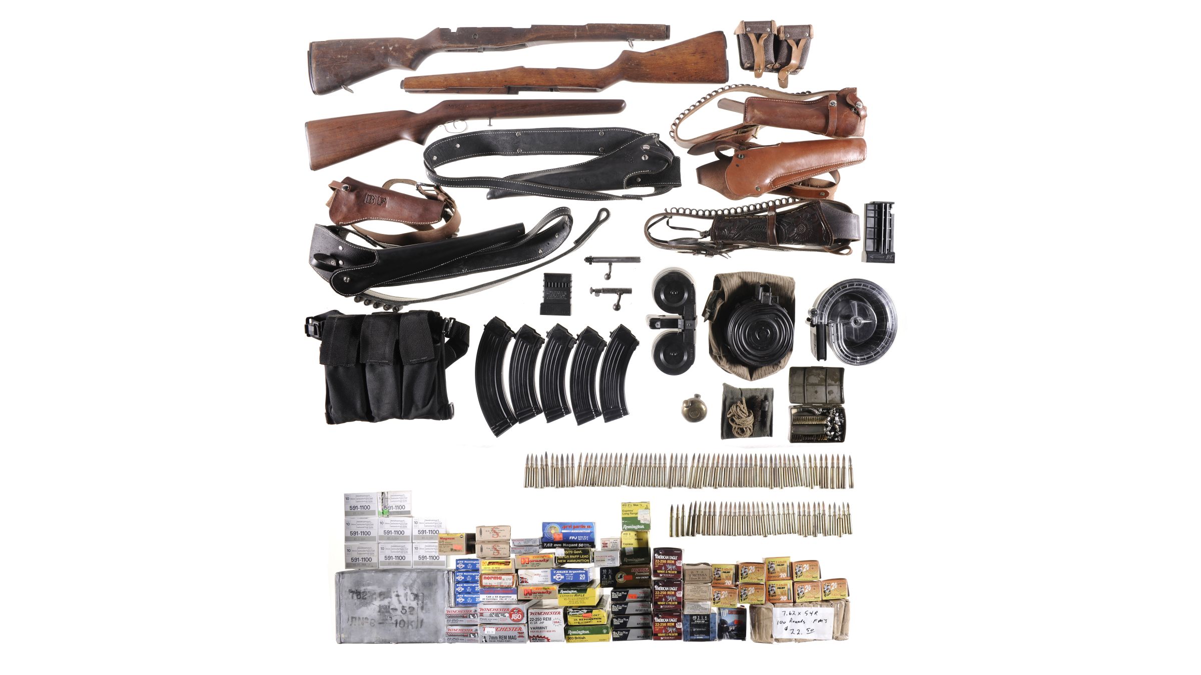 Group of Assorted Firearm Parts and Ammunition | Rock Island Auction