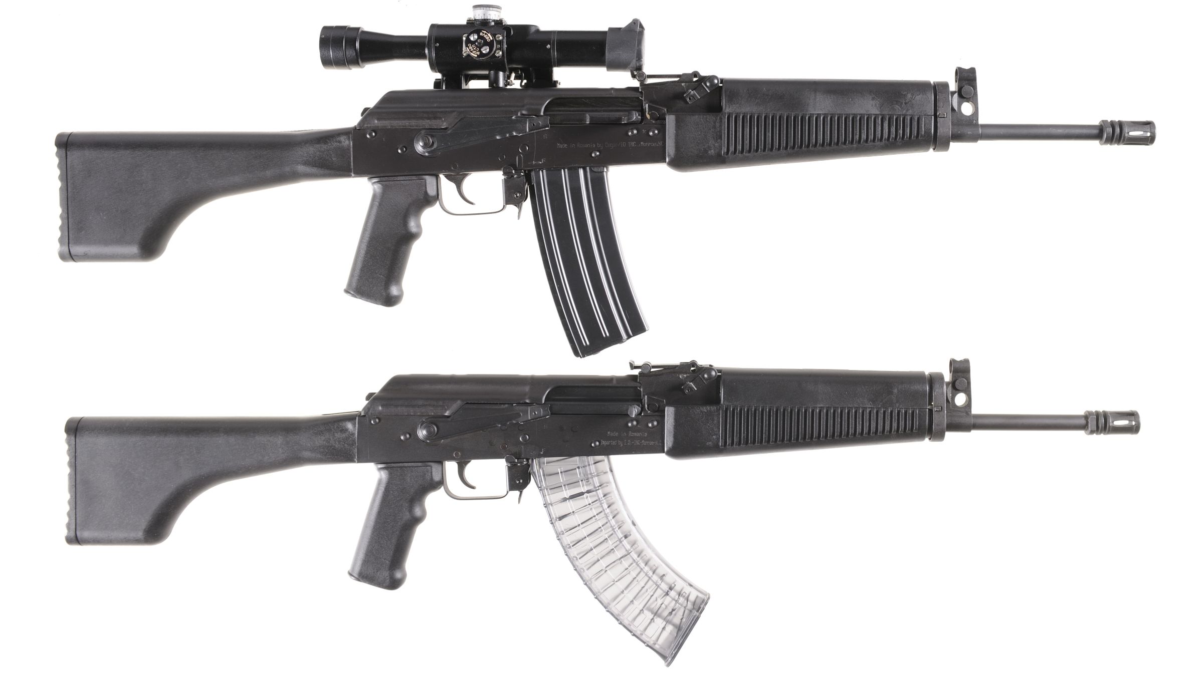 Two Romanian Semi-Automatic Rifles | Rock Island Auction