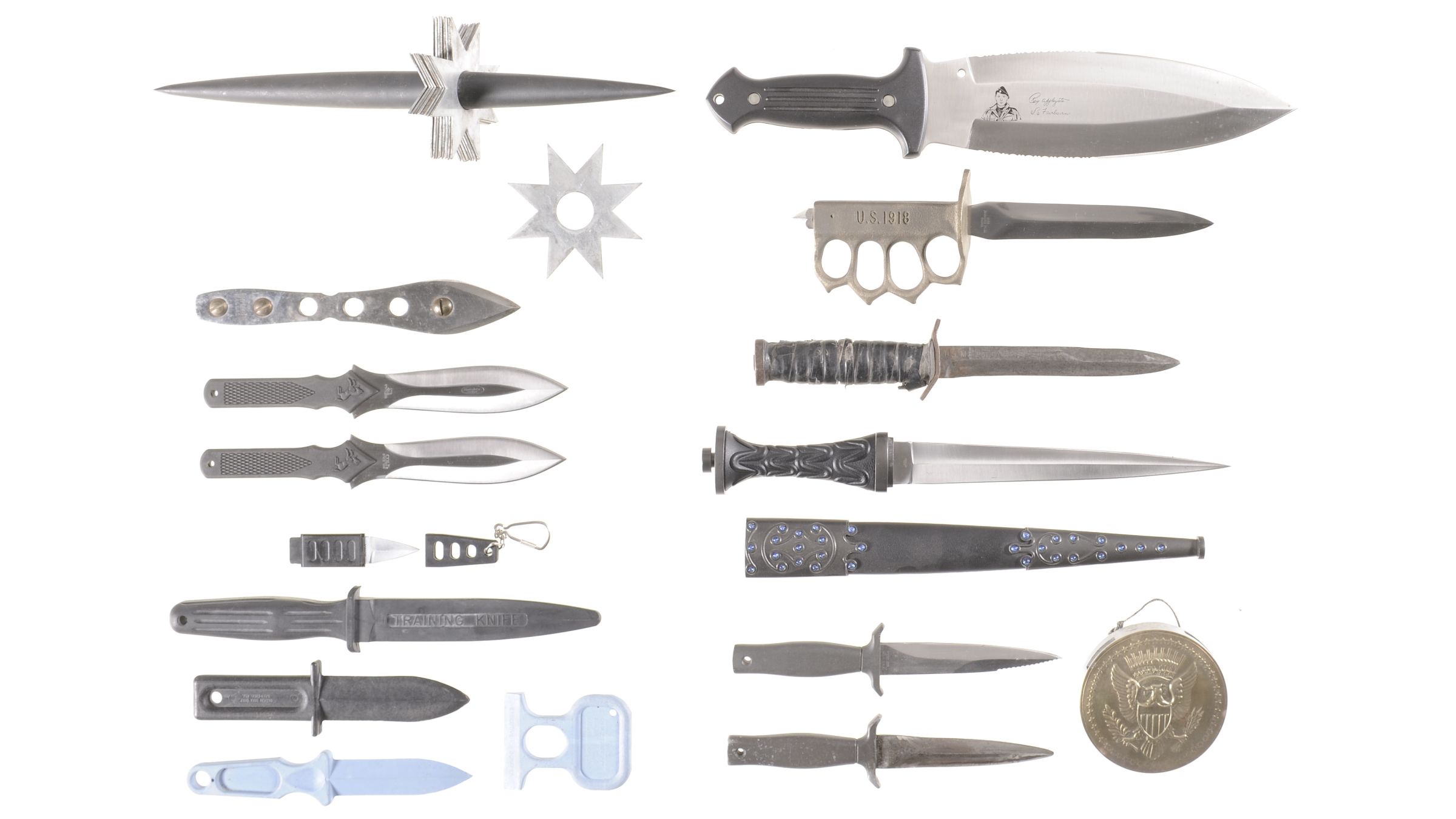 Group of Edged Weapons and Training Knives | Rock Island Auction