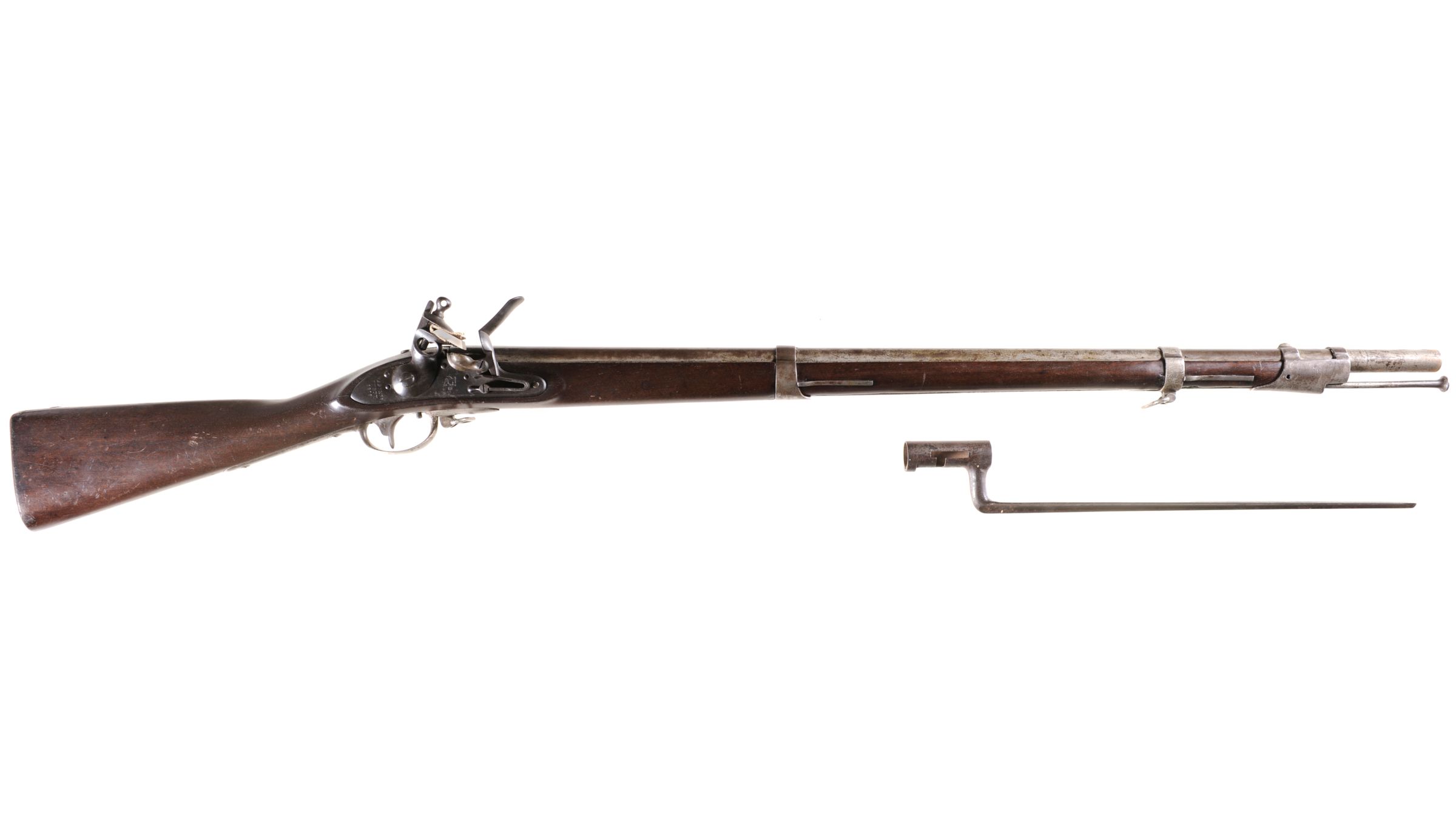 U.S. Harpers Ferry Model 1816 Flintlock Rifle with Bayonet | Rock ...