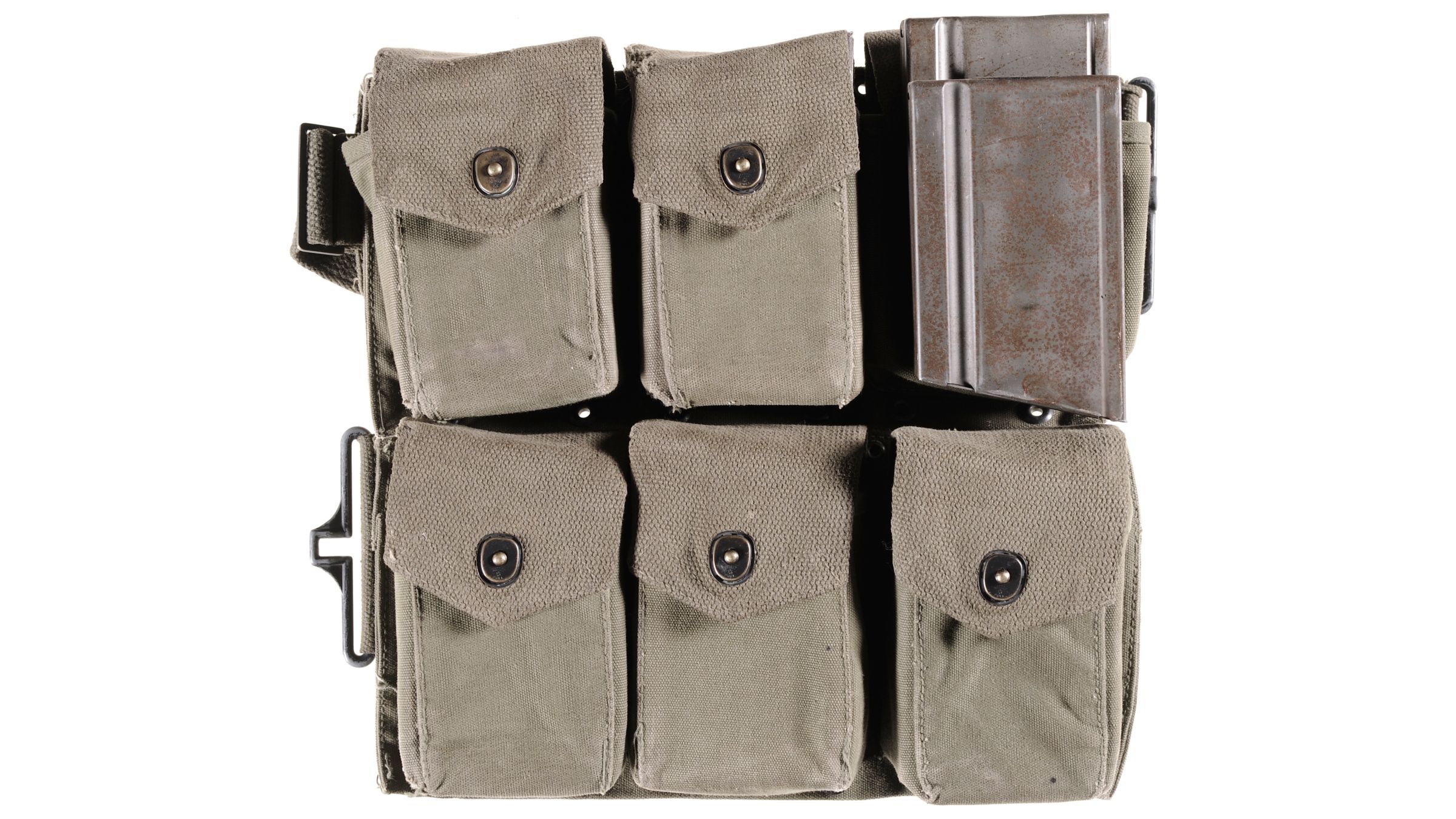 Twelve BAR Magazines with Belt | Rock Island Auction