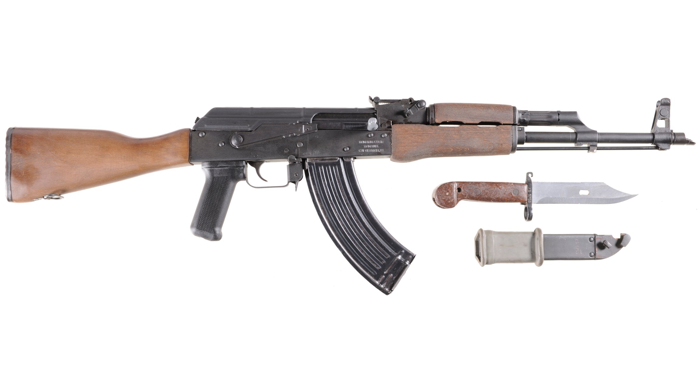 Romarm WASR-10 Semi-Automatic Rifle with Bayonet | Rock Island Auction