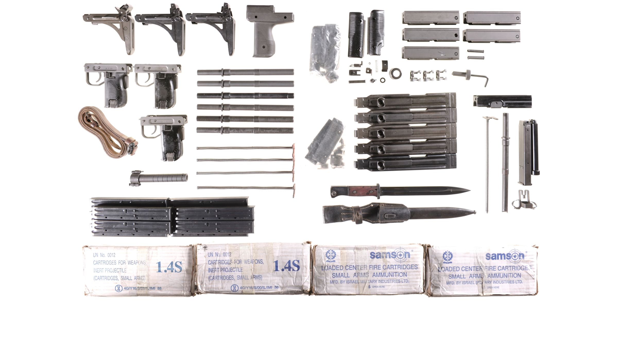 Large Grouping of Uzi Parts, Magazines, Accessories, Conversion | Rock ...