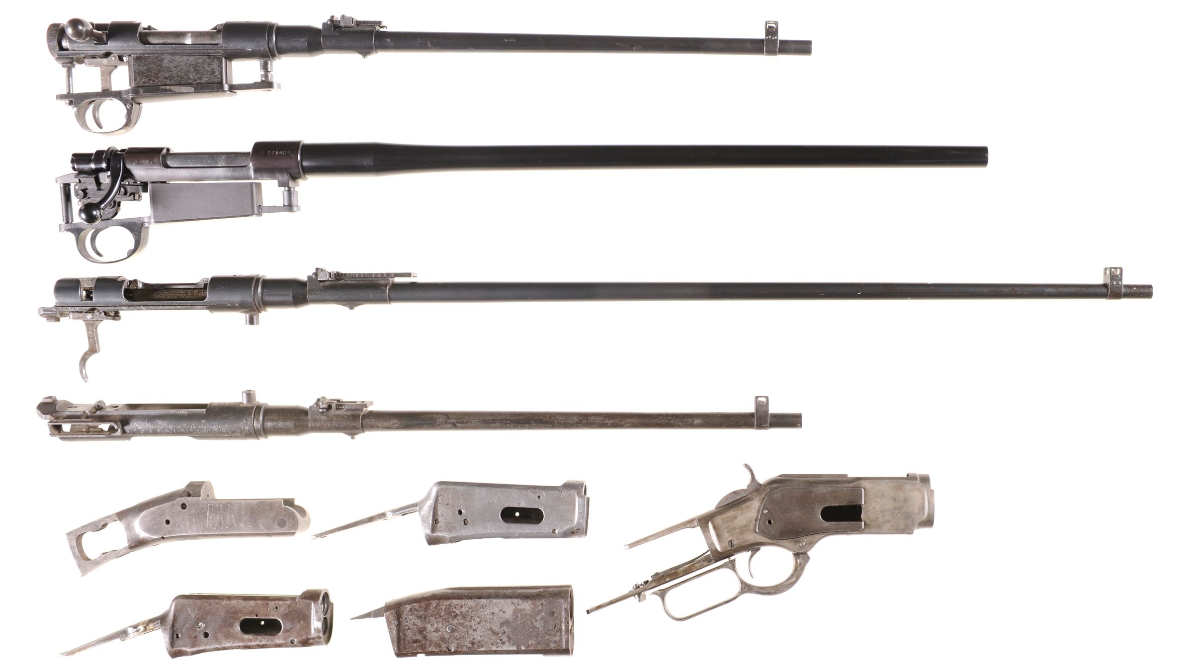 Nine Long Gun Receivers and Large Assortment of Parts | Rock Island Auction
