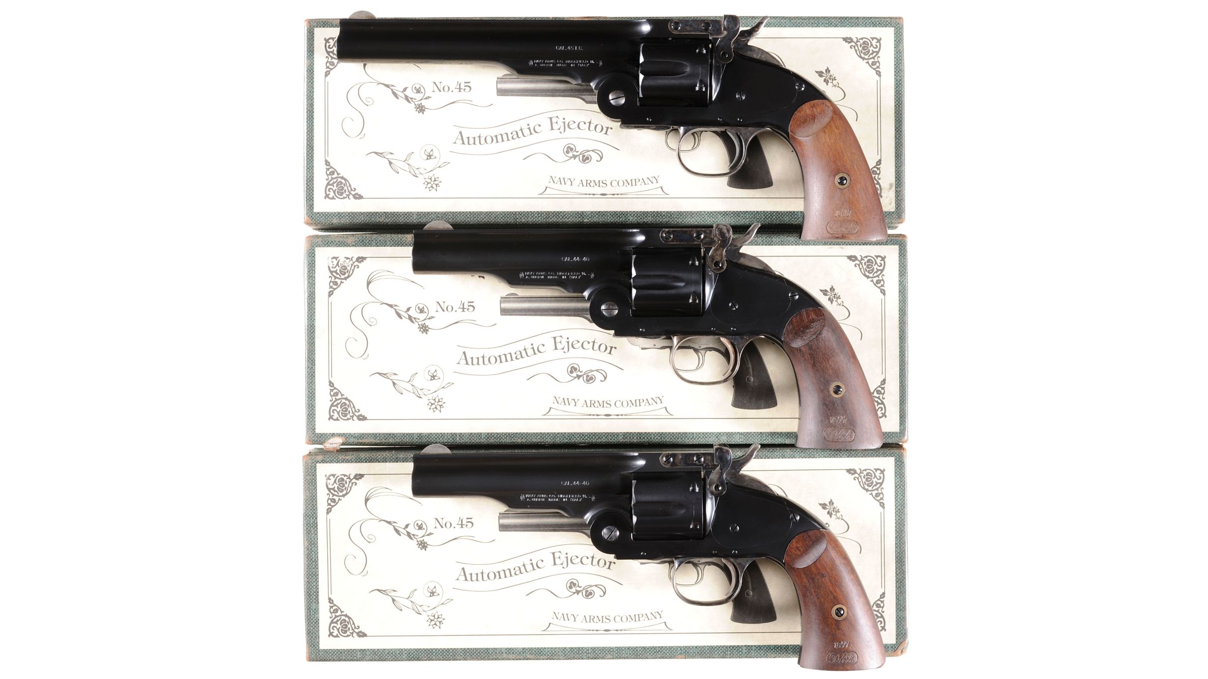 Three Boxed Uberti/Navy Arms Model 1875 Schofield Revolvers | Rock ...