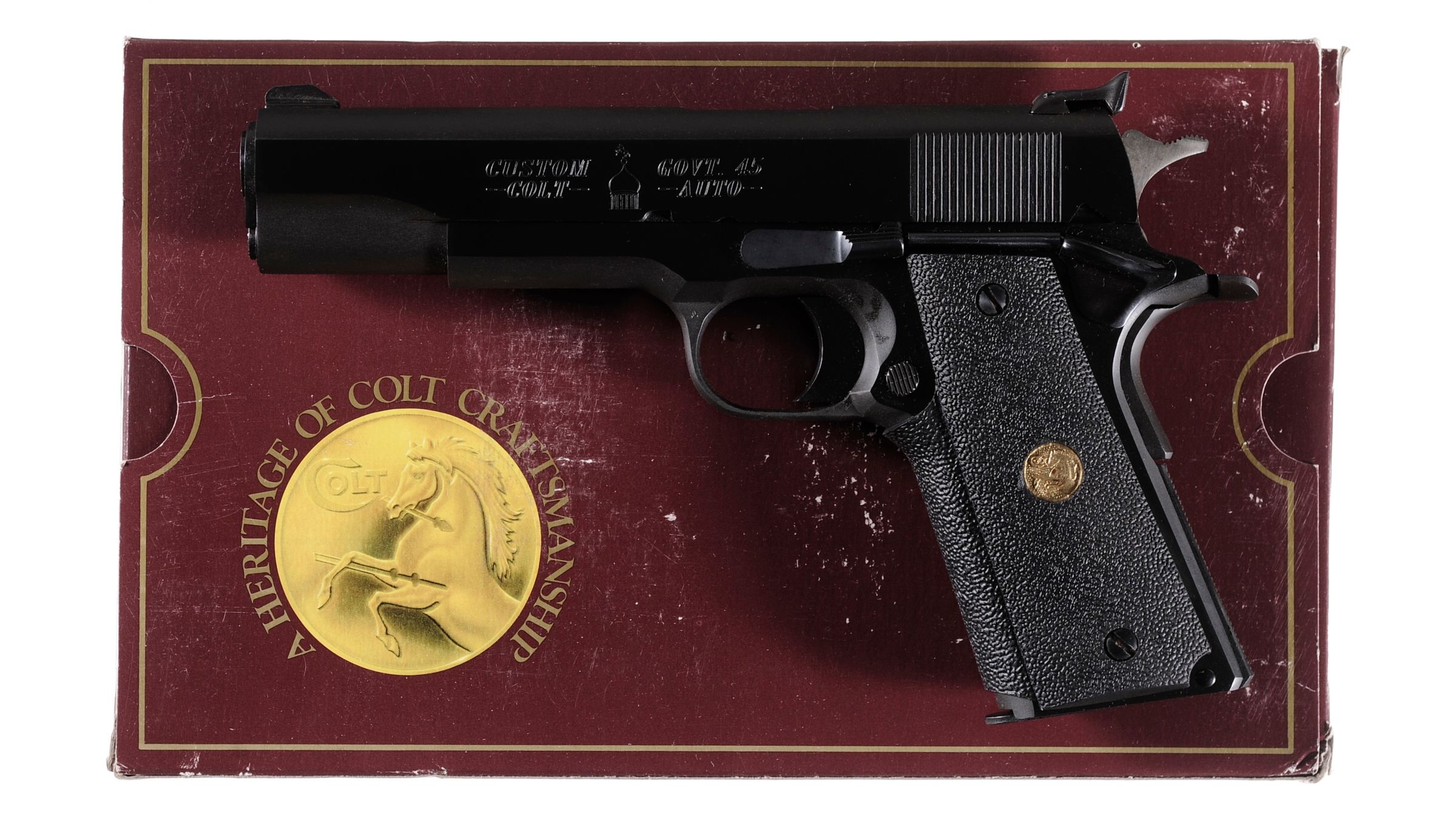Colt Custom Gov't Model Pistol, 1 of 1000, w-Matching Box | Rock Island ...