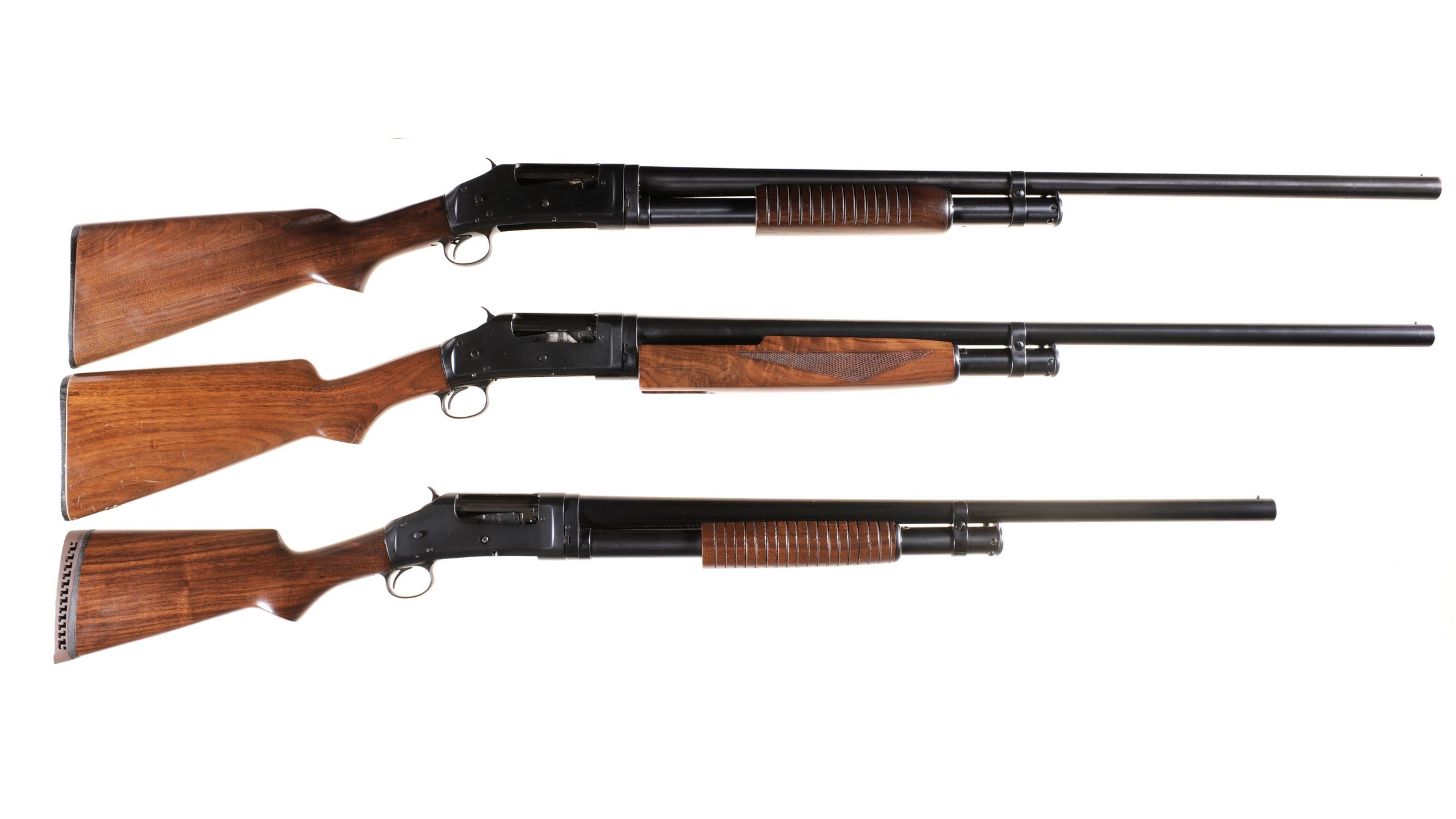 Three Winchester Model 1897 Takedown Slide Action Shotguns | Rock ...