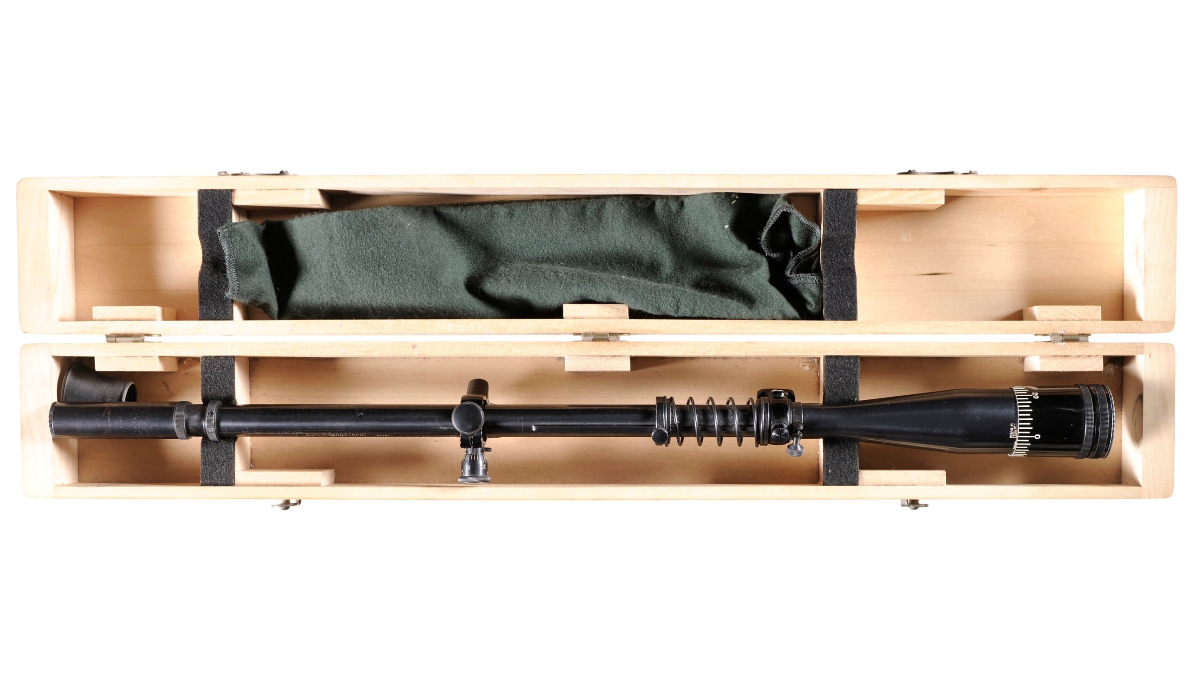 Lyman Super Targetspot 15X Scope with Wood Case | Rock Island Auction