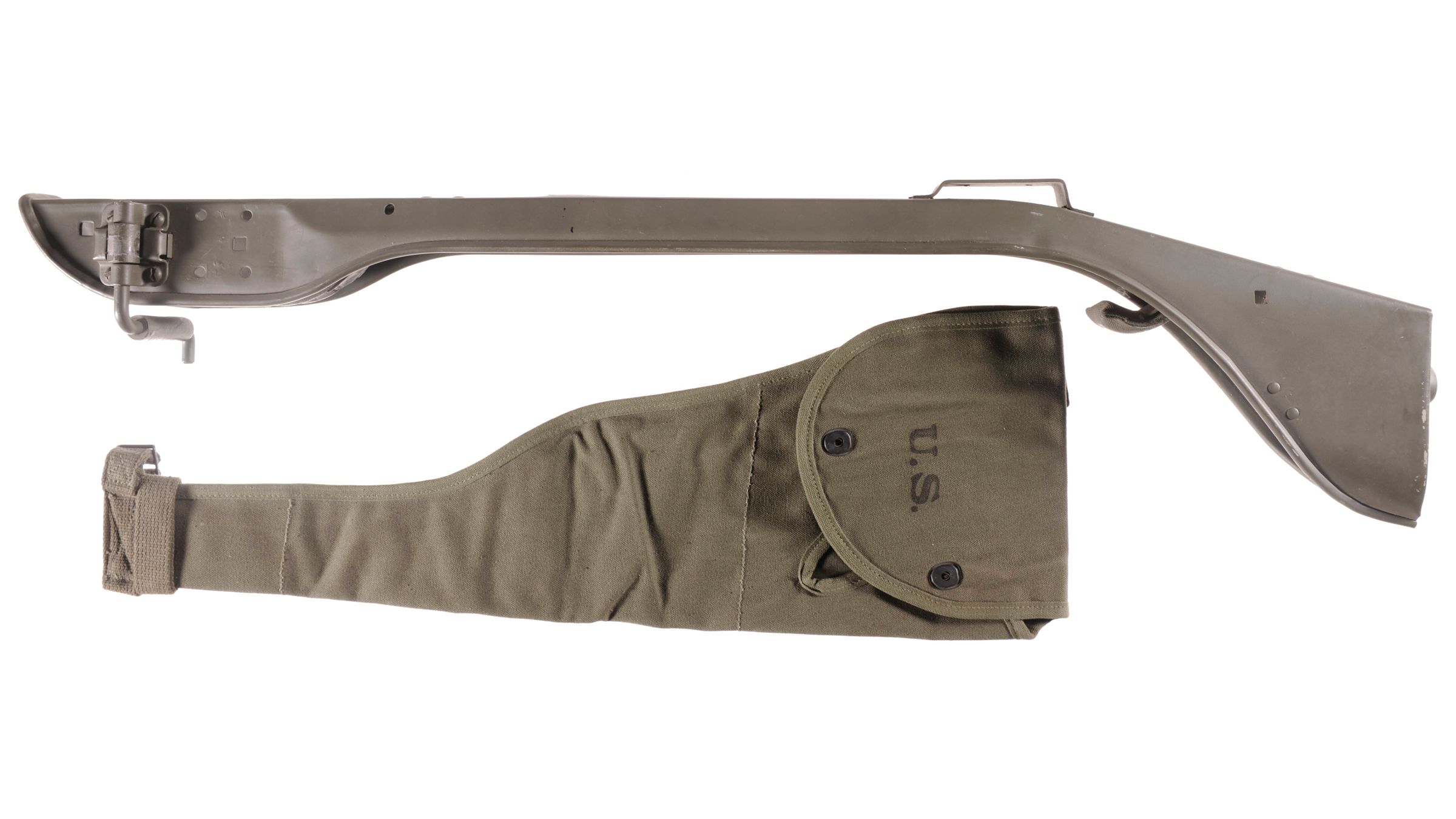 M1A1 Canvas Jump Case and a Jeep Rifle Rack | Rock Island Auction