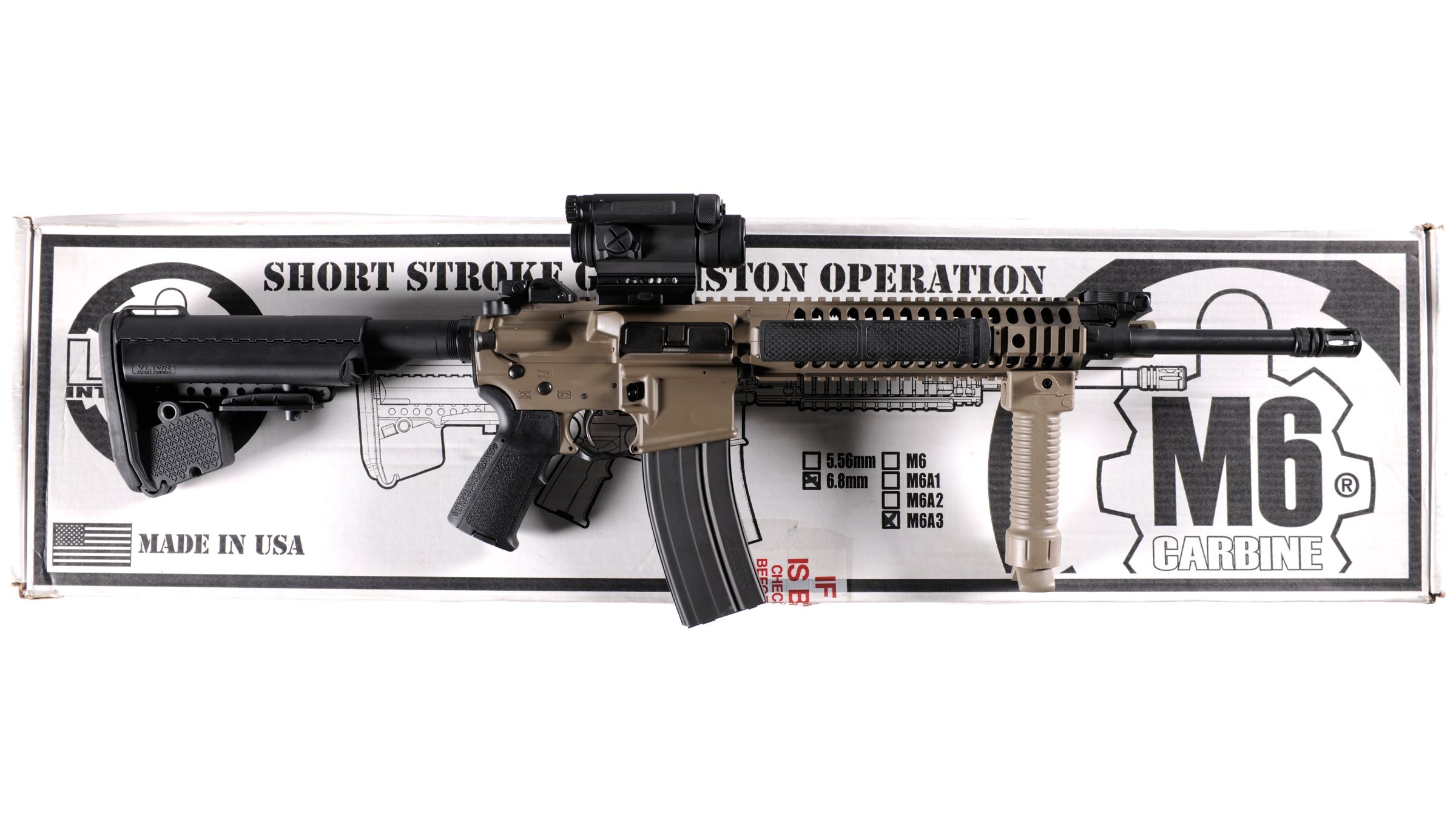 LWRC M6A3 Semi-Automatic Rifle with Box and Red Dot Sight | Rock Island ...