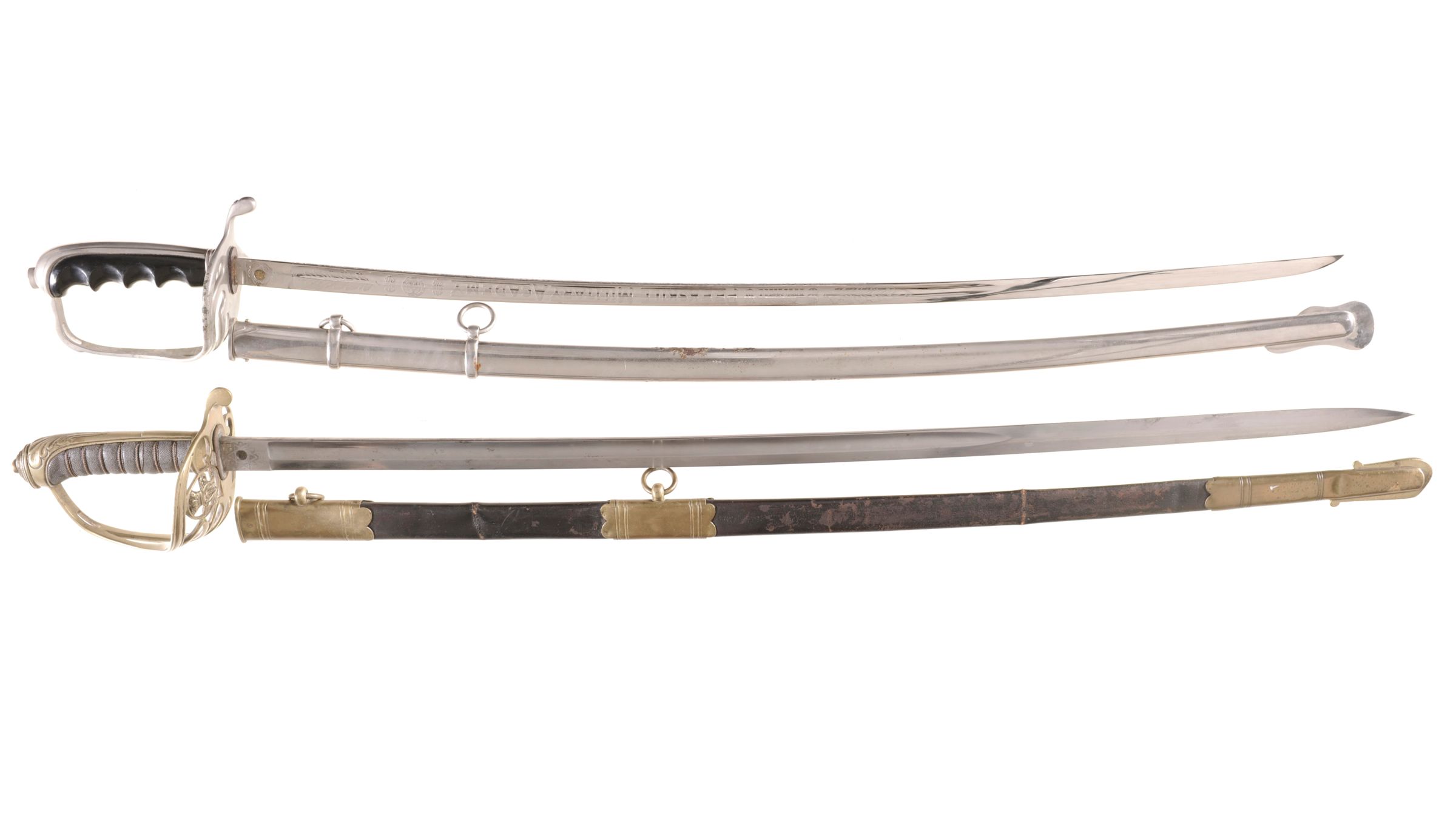 Two Military Style Swords with Scabbards | Rock Island Auction