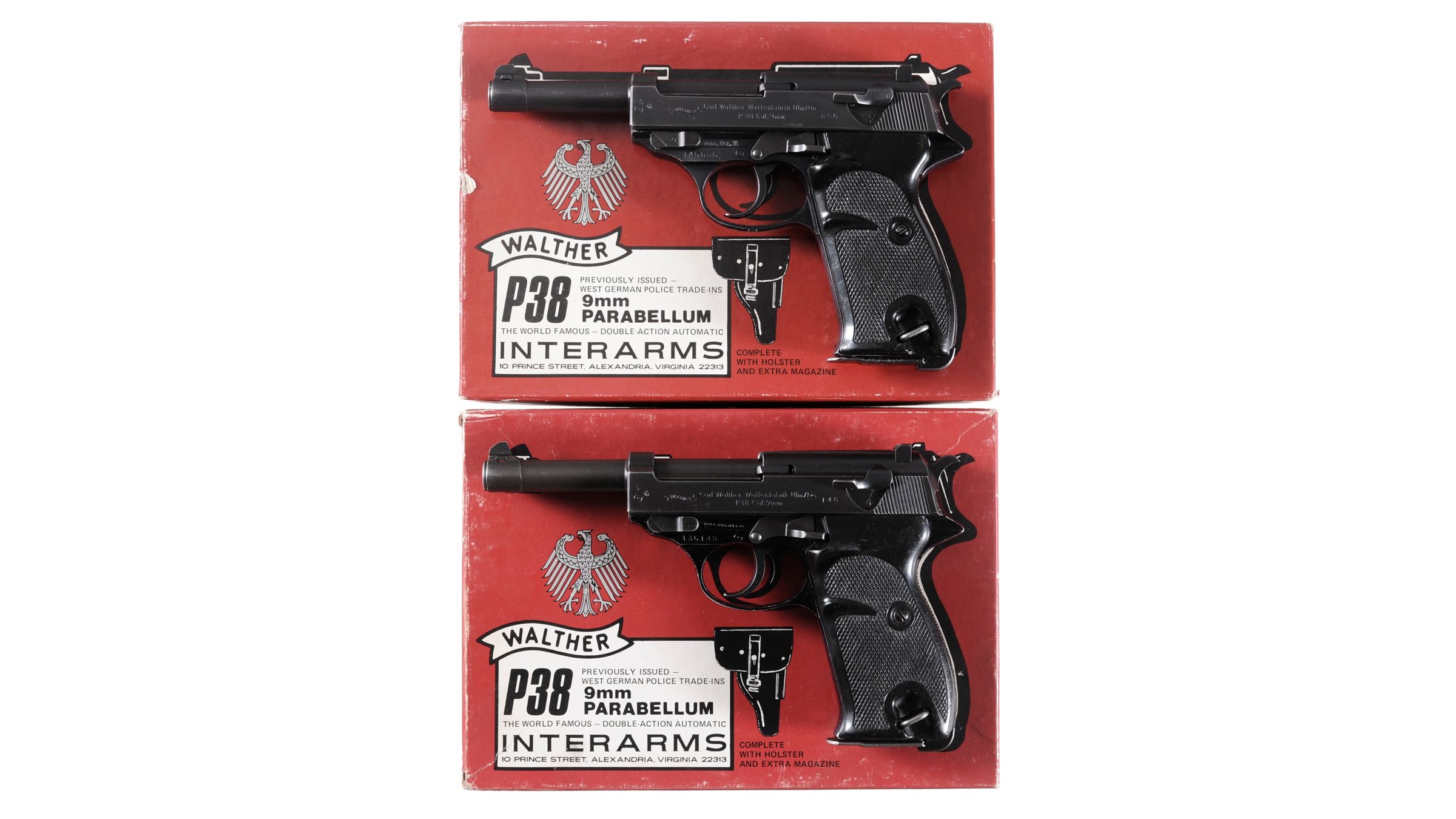 Two Walther-Interarms Model P38 Pistols with Boxes | Rock Island Auction