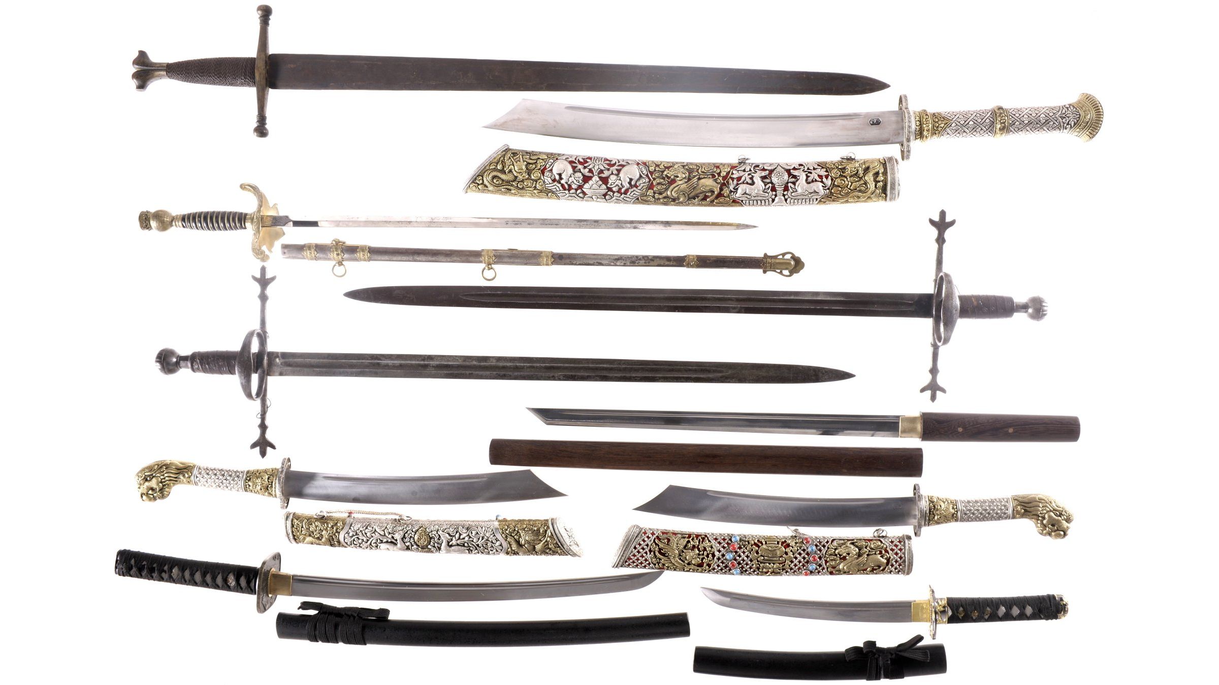 Group of Ten Assorted Edged Weapons | Rock Island Auction
