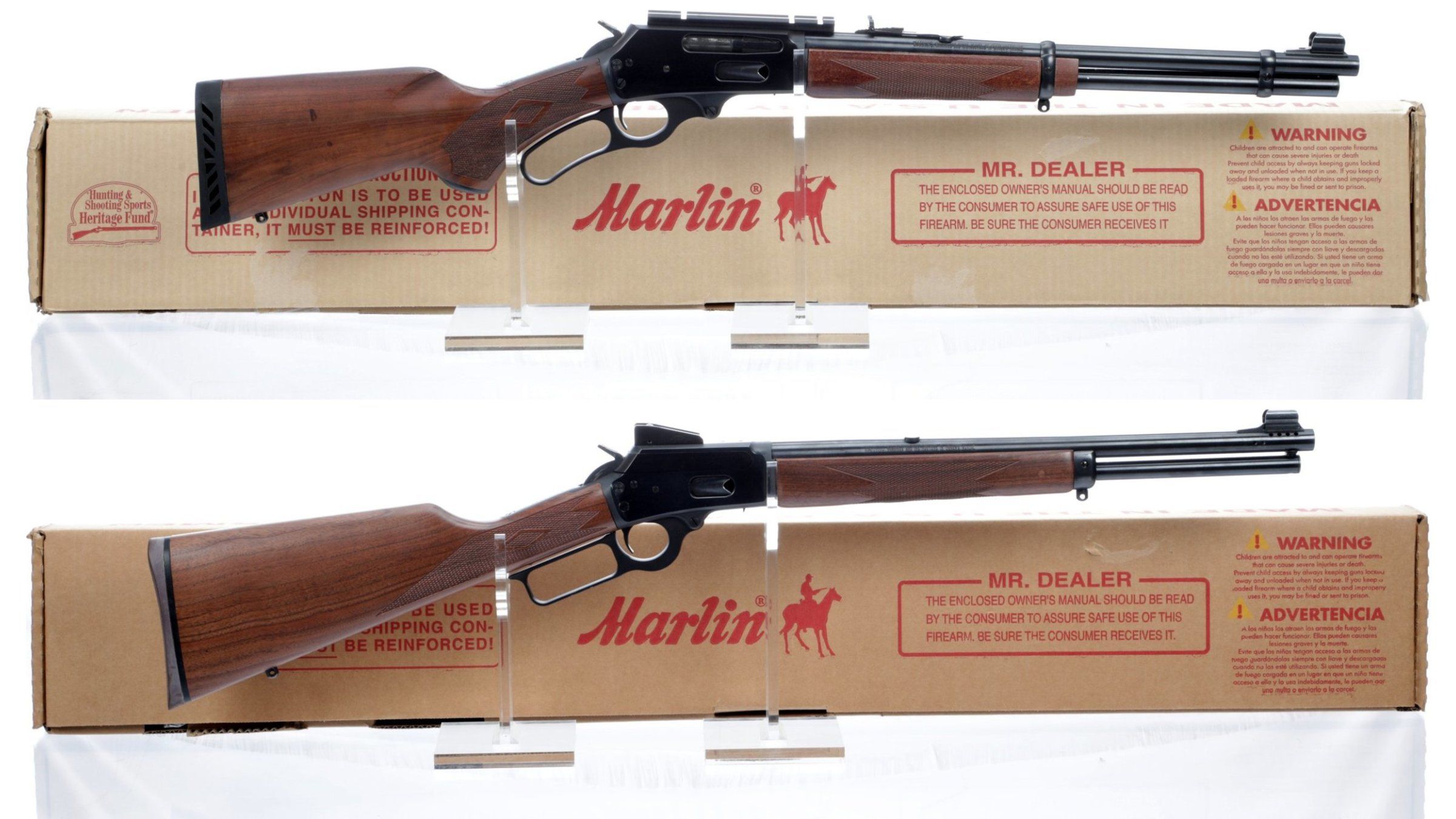 Two Marlin Lever Action Rifles with Boxes | Rock Island Auction