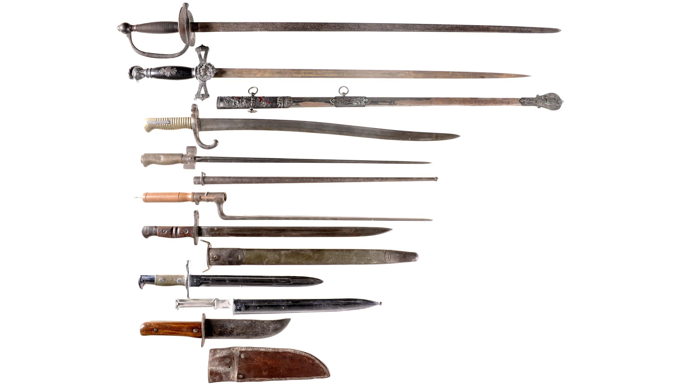 Grouping of Eight Edged Weapons | Rock Island Auction