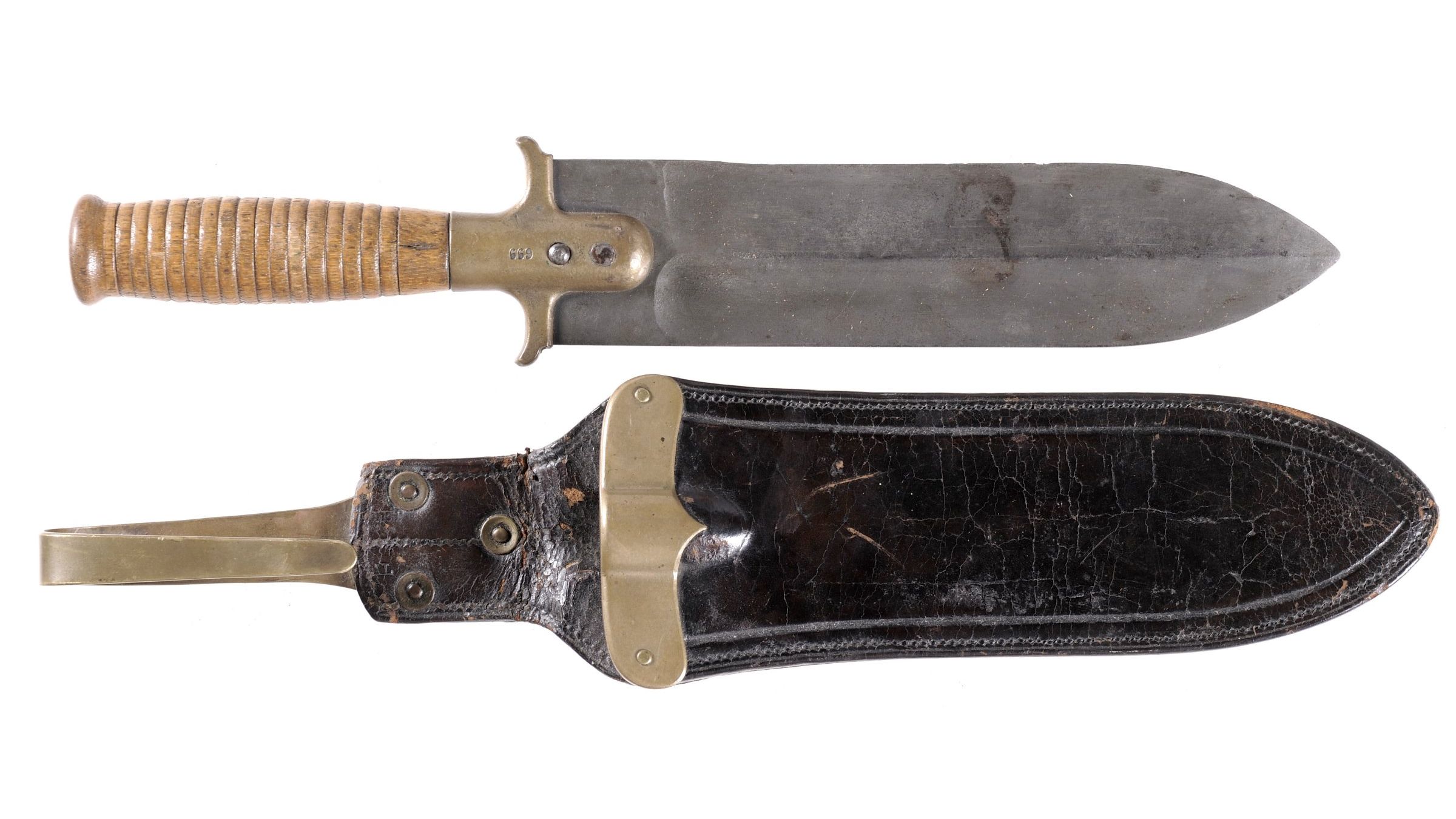 U.S. Springfield Model 1880 Hunting Knife with Sheath | Rock Island Auction