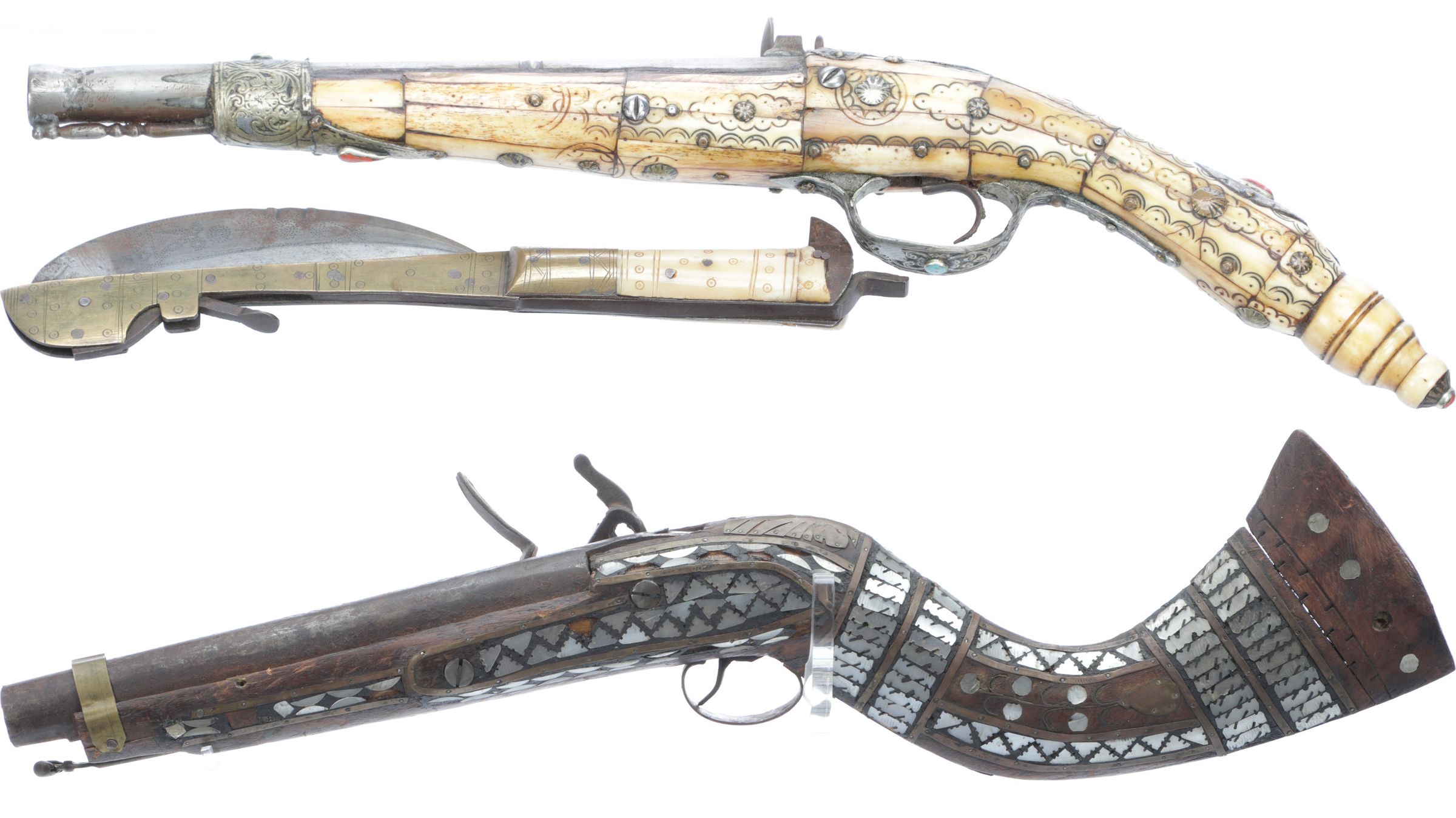 Two Ornate Flintlock Firearms | Rock Island Auction