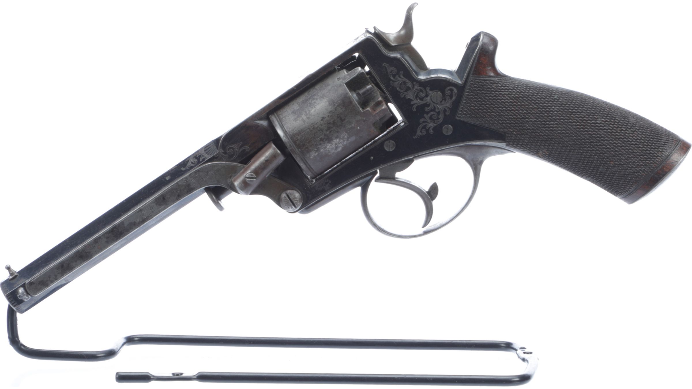Engraved Tranter Patent Double Action Percussion Revolver | Rock Island ...