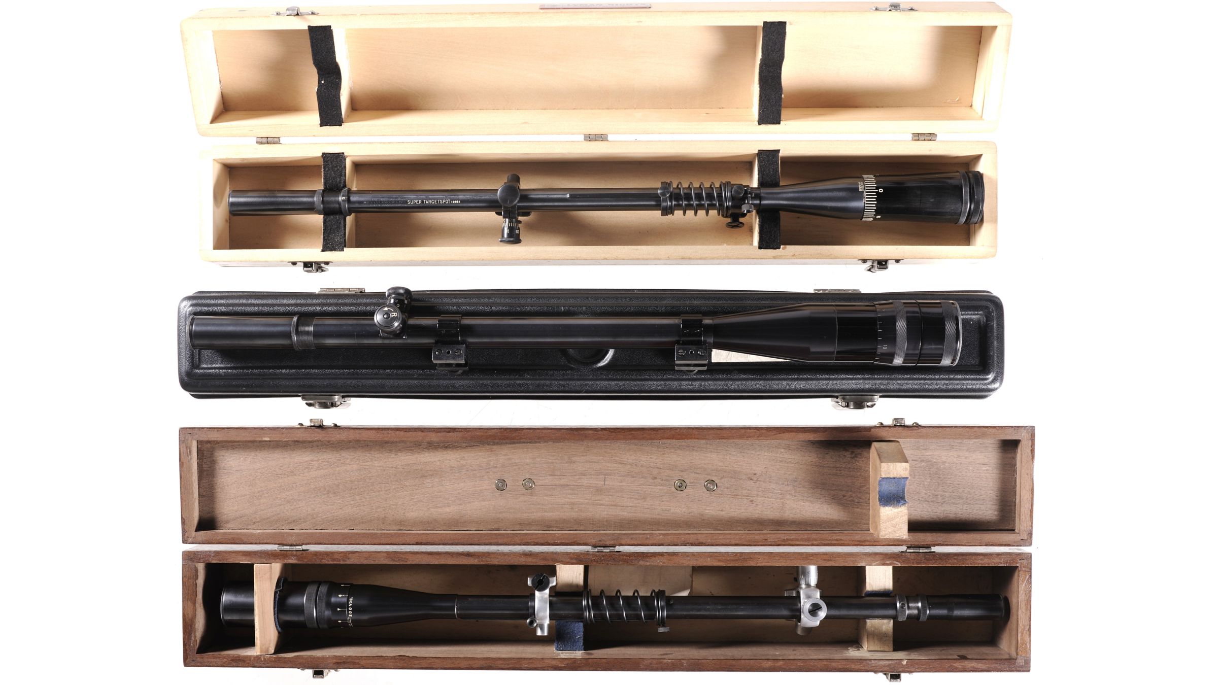 Three Cased Target Scopes | Rock Island Auction