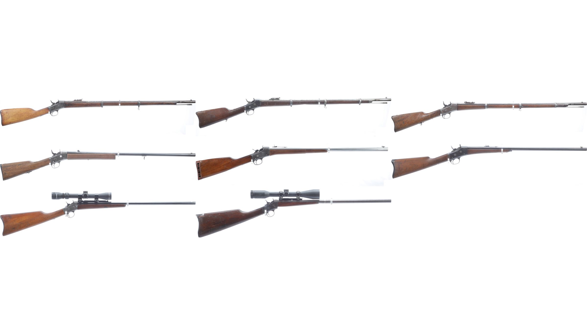 Eight Remington Rolling Block Rifles | Rock Island Auction