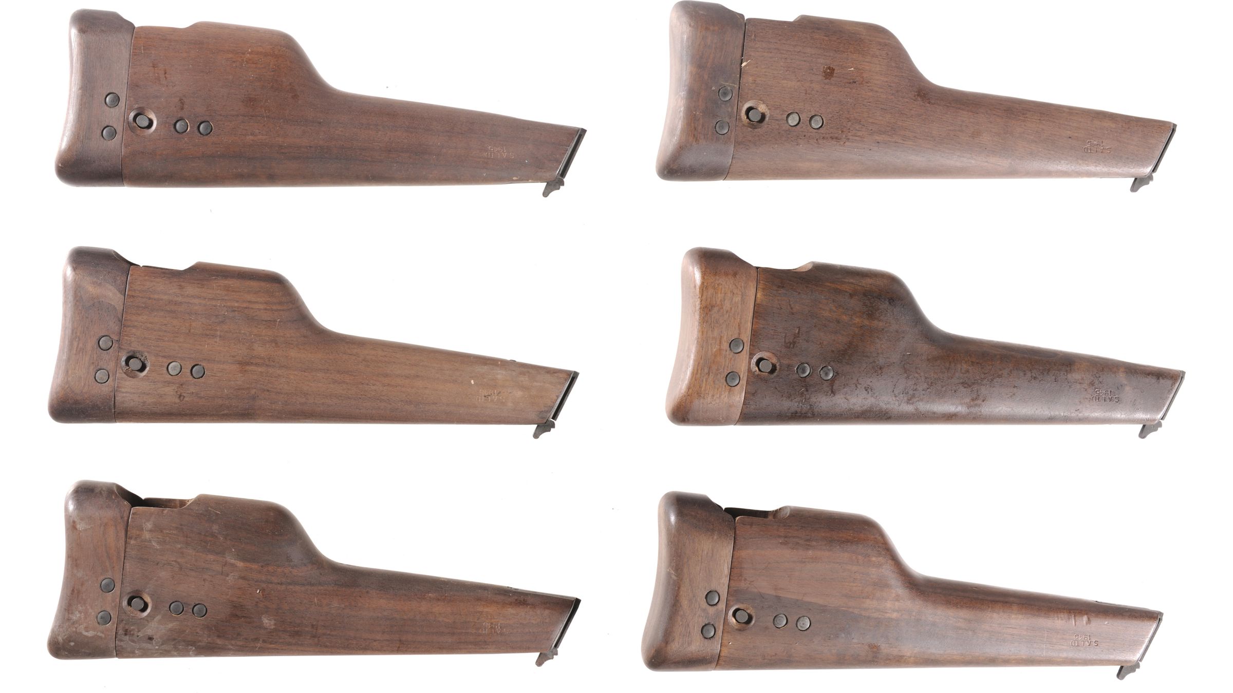 Six Inglis Browning High Power Style Shoulder Stocks | Rock Island Auction
