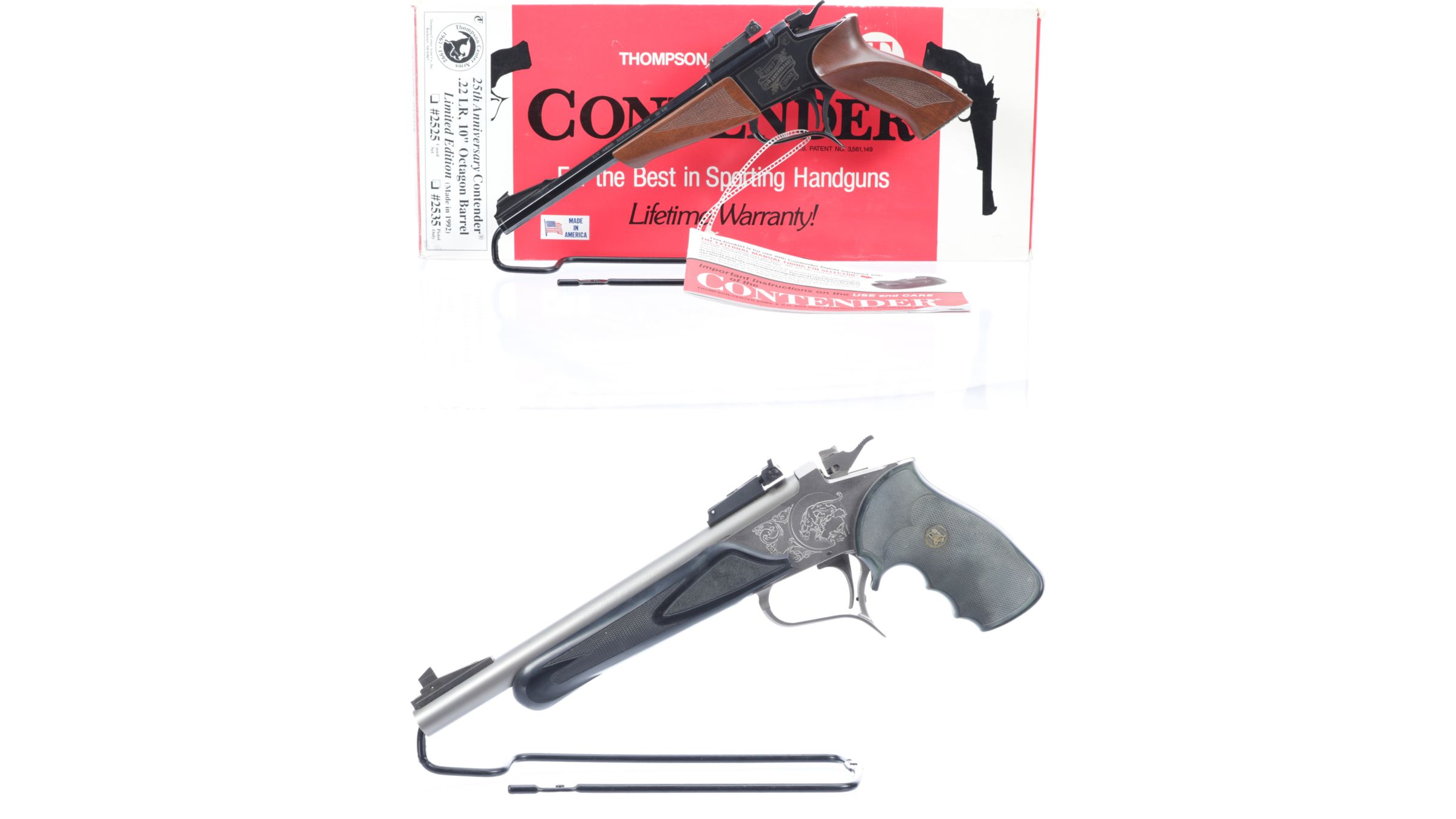 Two Thompson Center Arms Contender Model Single Shot Pistols | Rock ...