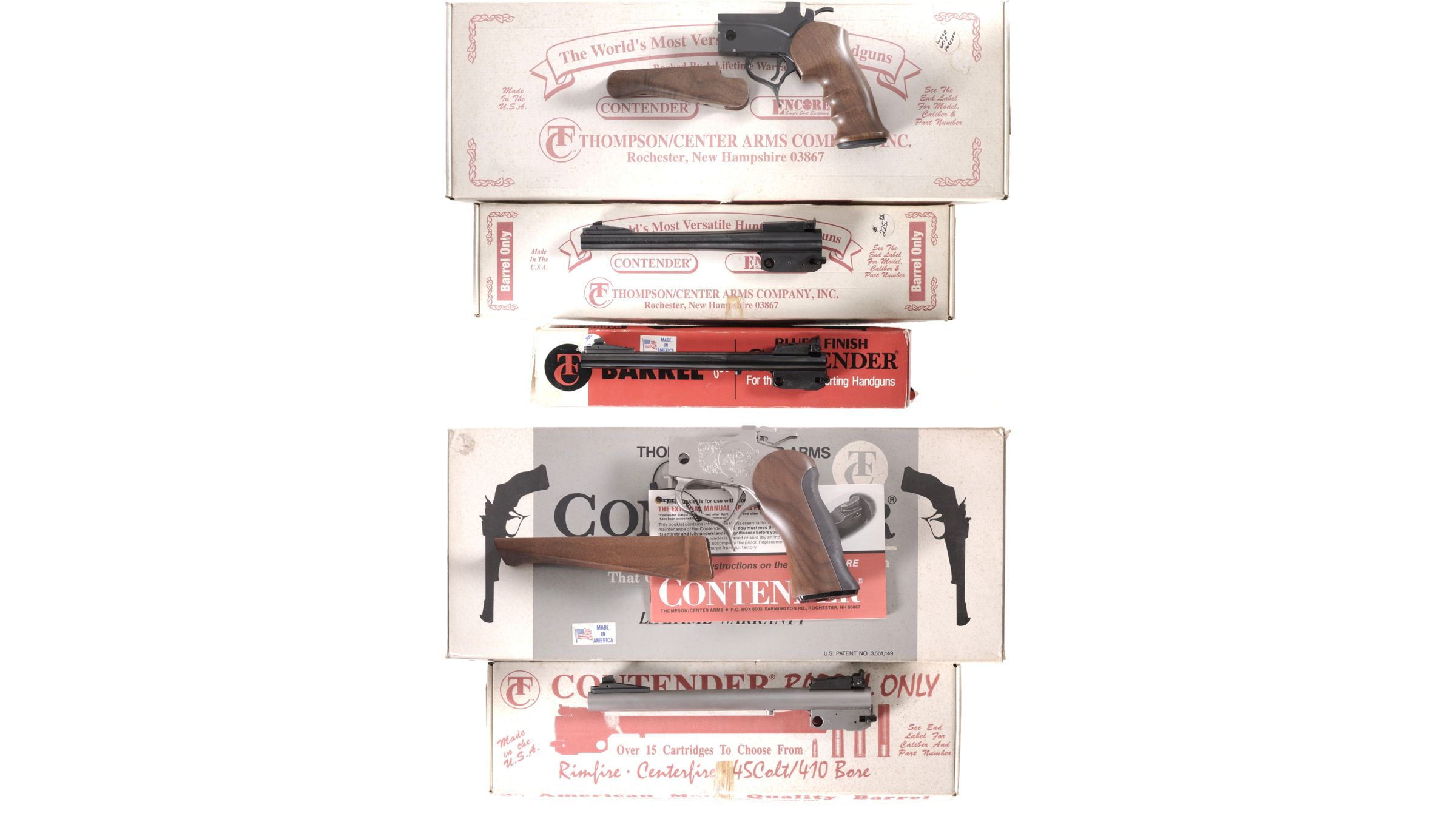 Two Thompson Center Arms Single Shot Target Pistols with Boxes | Rock ...