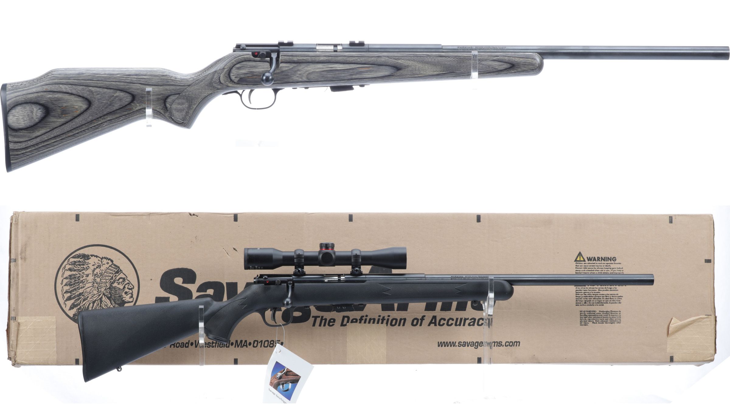 Two Savage Arms Mark II Bolt Action Rifles with Boxes | Rock Island Auction