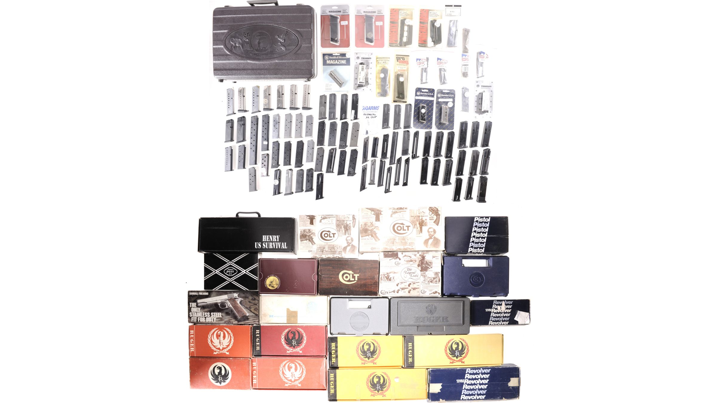 Group of Assorted Handgun Boxes and Magazines | Rock Island Auction