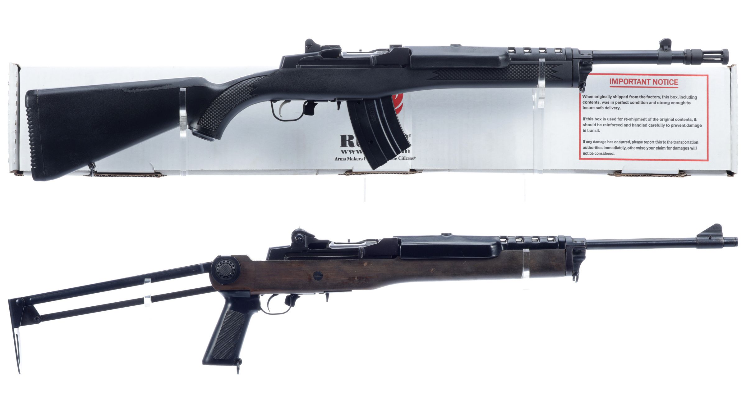 Two Ruger Semi-Automatic Rifles | Rock Island Auction
