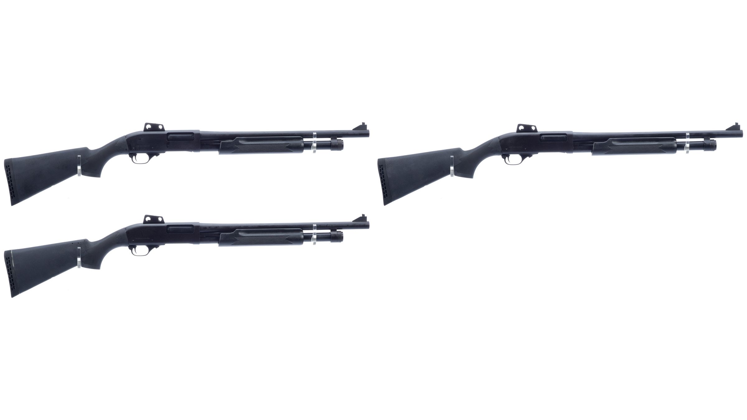 Three IAC Model 982 Hawk Slide Action Shotguns with Boxes | Rock Island ...