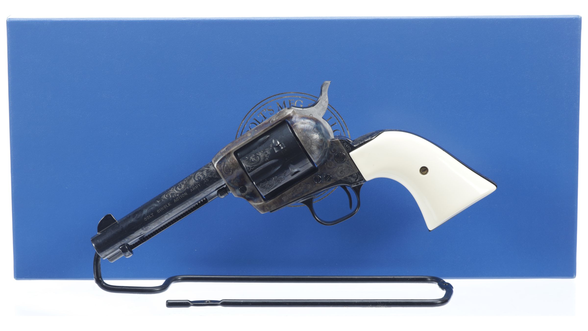 Engraved Colt Custom Shop Single Action Army Revolver with Box | Rock ...