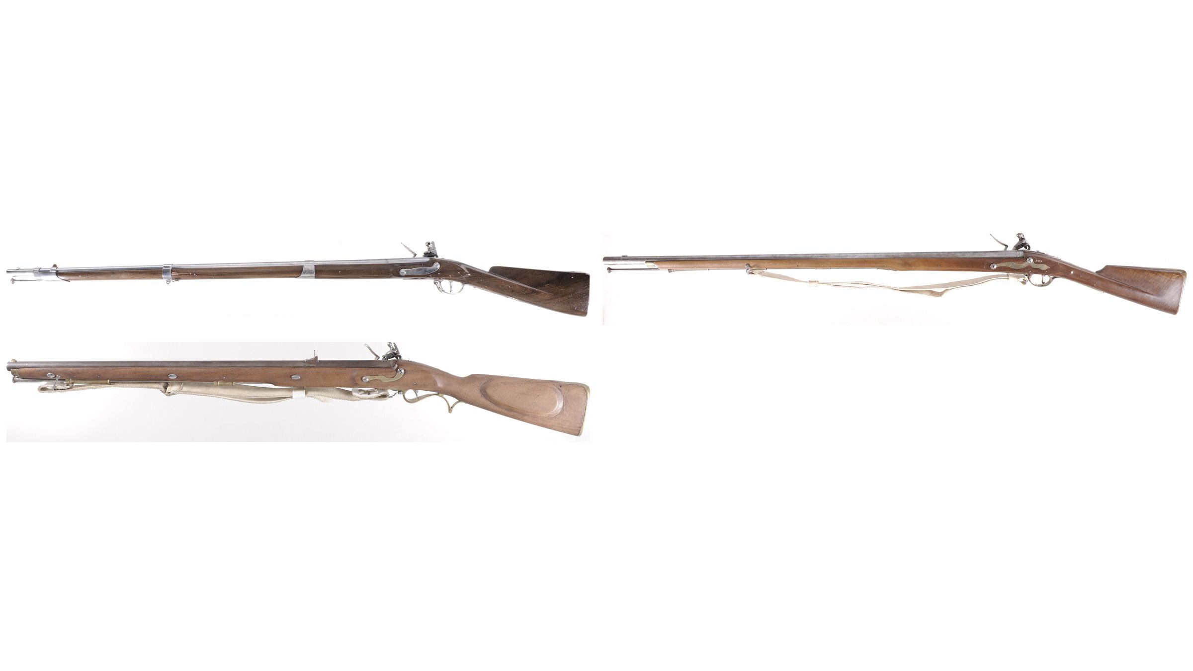 Three Custom Built Flintlock Rifles | Rock Island Auction