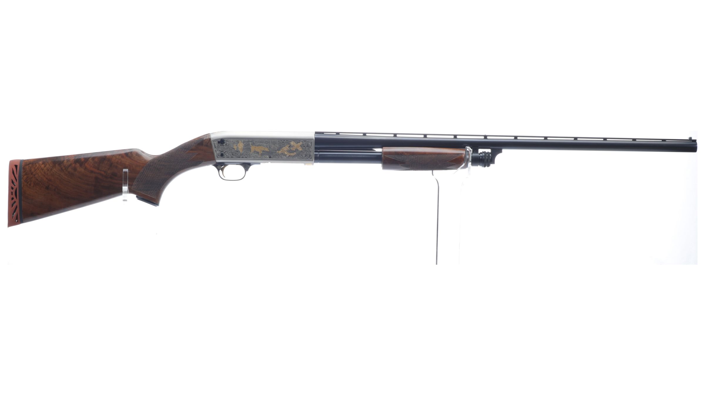 Engraved Ithaca Model 37 60th Anniversary Slide Action Shotgun | Rock ...