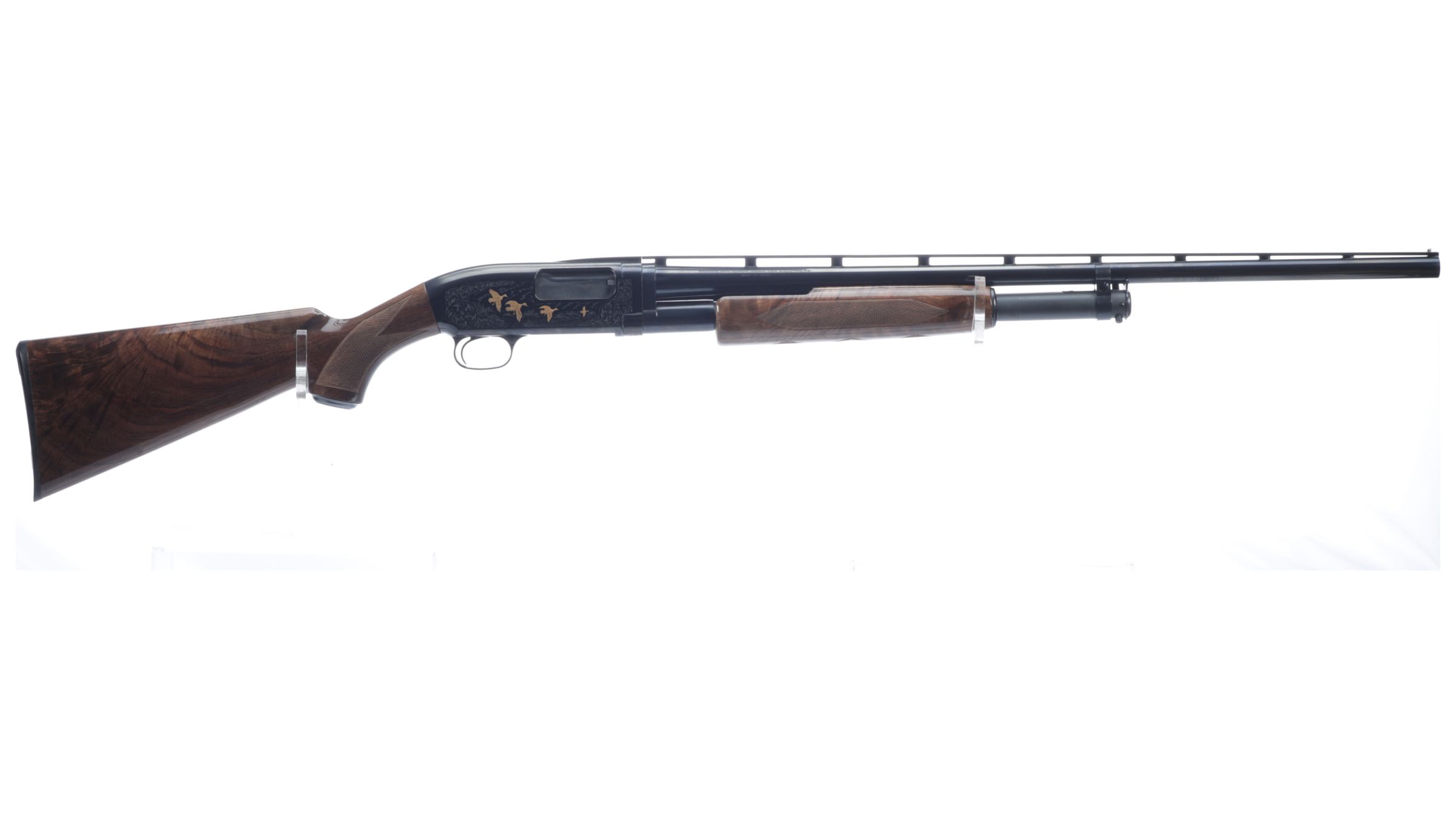 Engraved and Gold Highlighted Browning Model 12 Shotgun | Rock Island ...