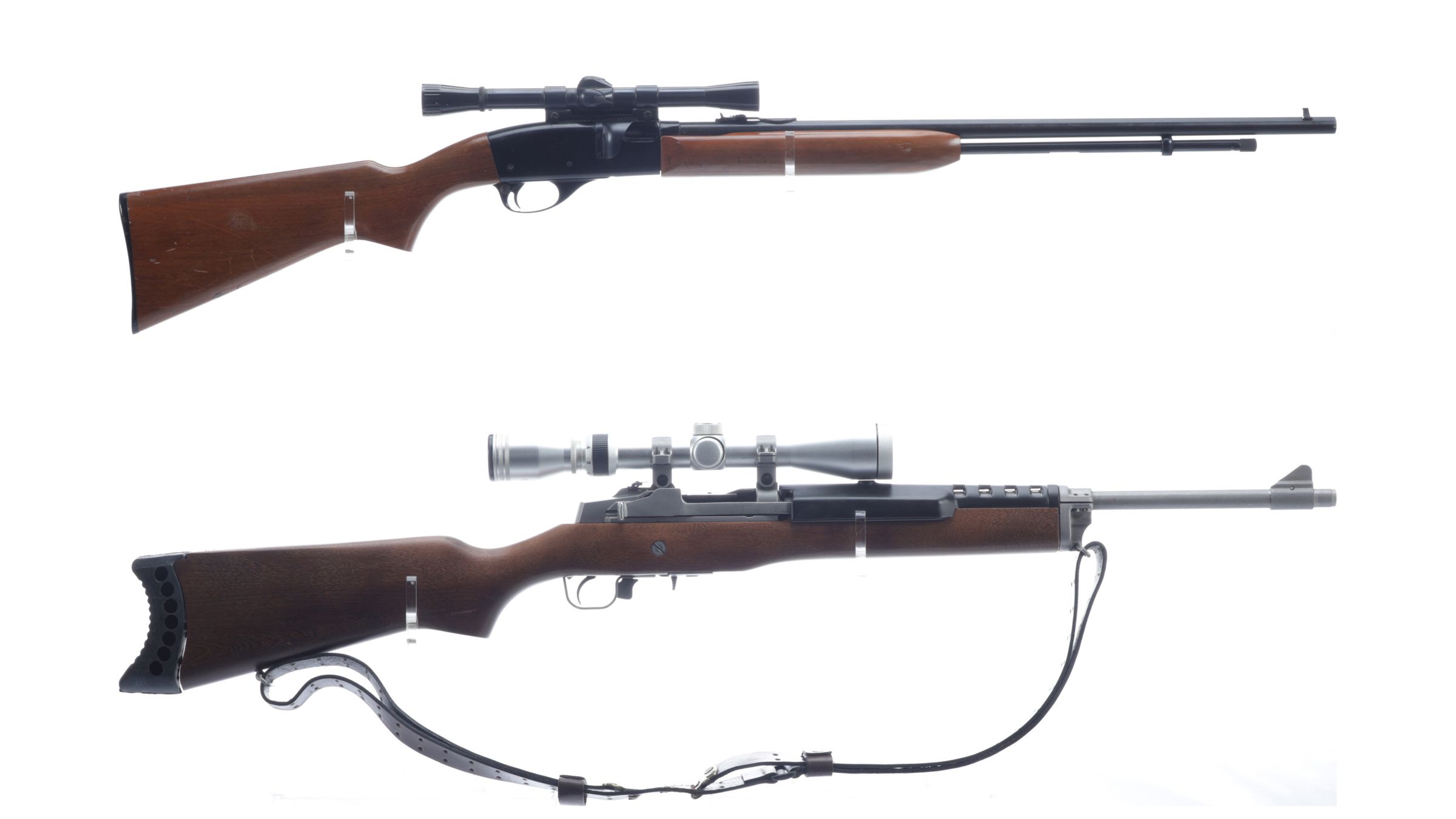 Two Semi-Automatic Rifles with Scopes | Rock Island Auction