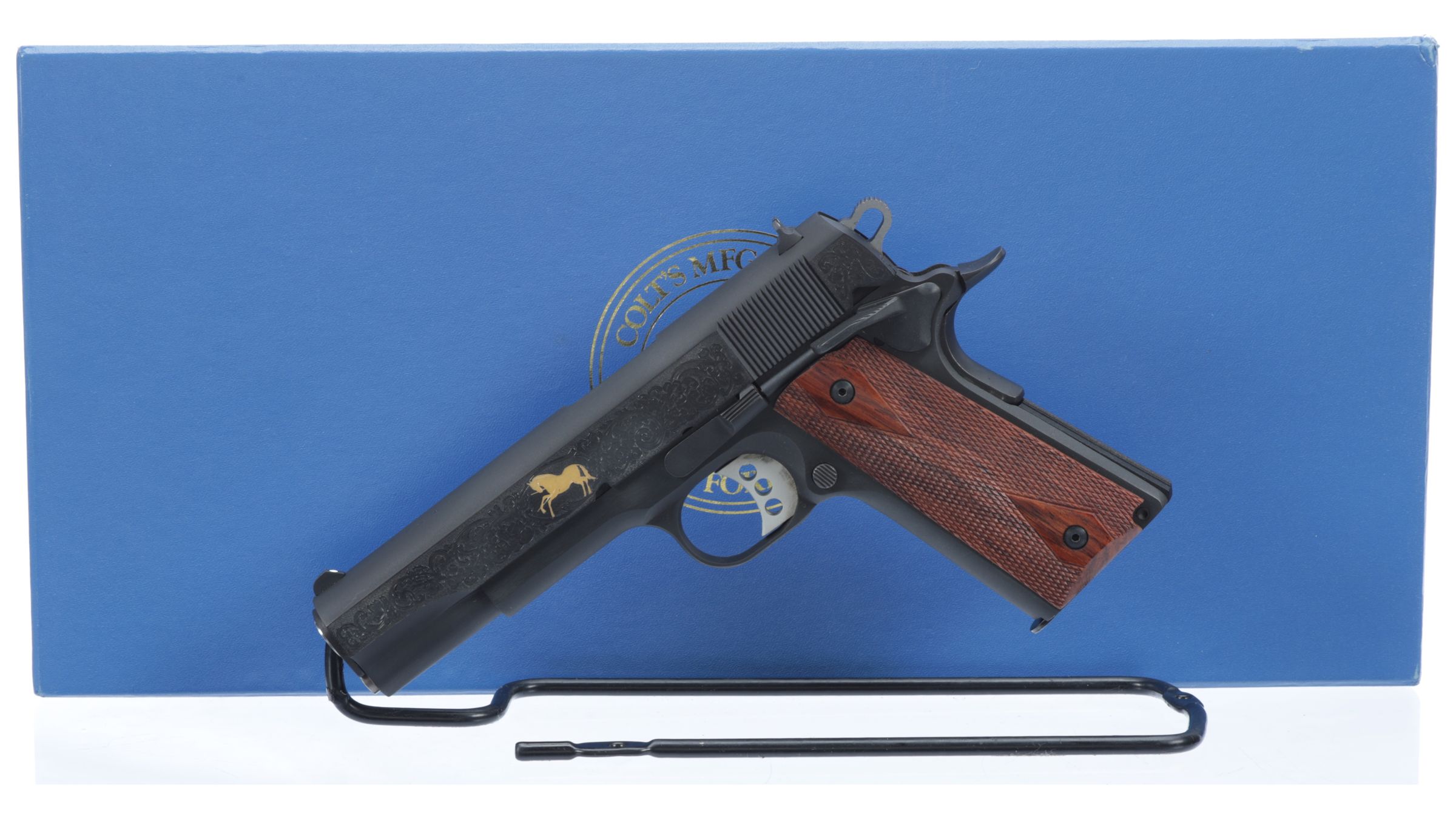 Engraved Colt Premier Edition Government Model Pistol with Box | Rock ...