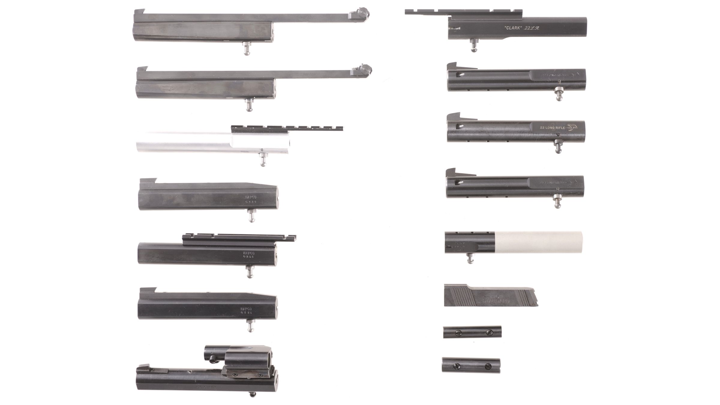Twelve Assorted High Standard Handgun Barrels | Rock Island Auction