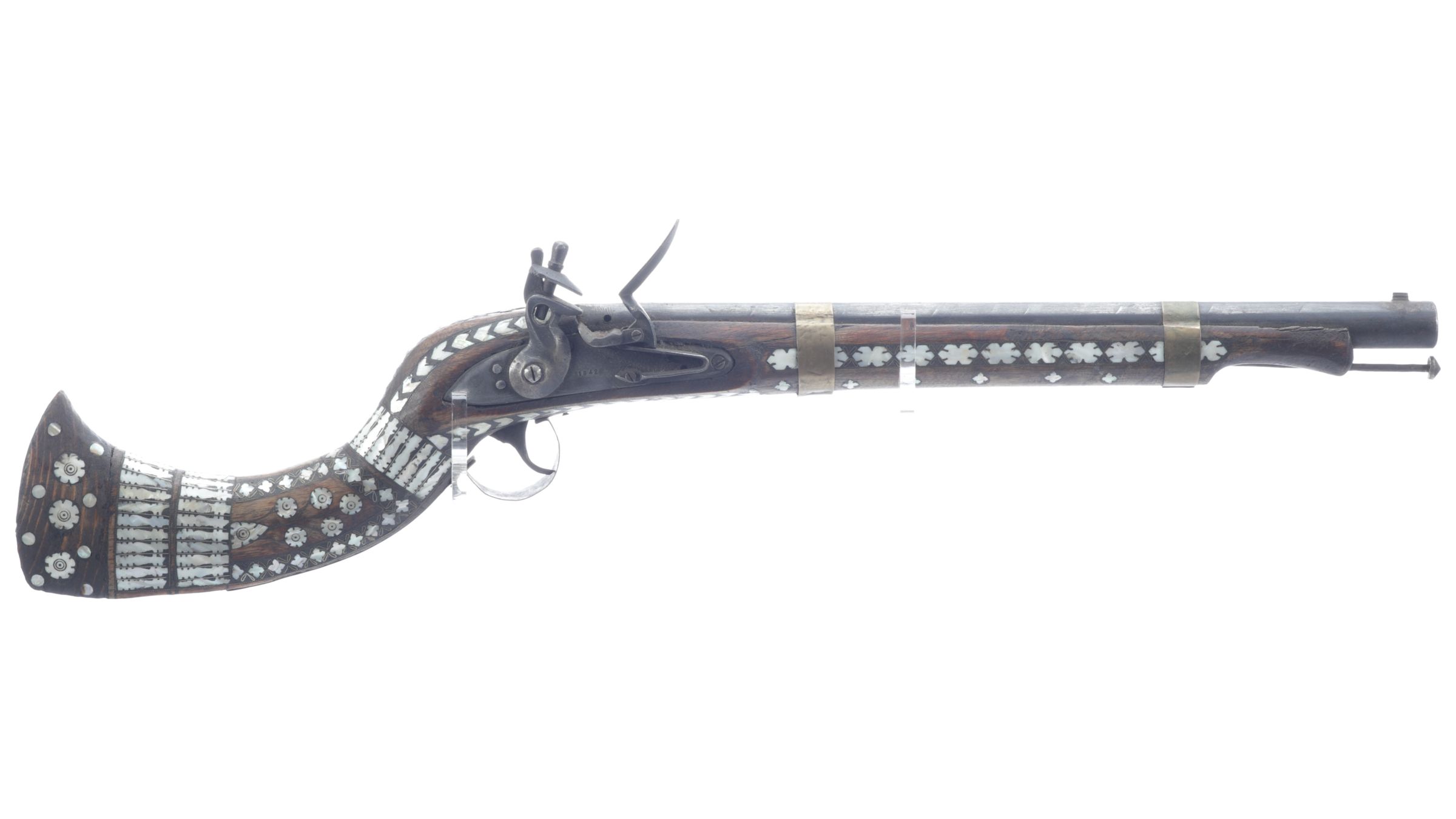 Ornate Arabic Style Flintlock Short Rifle | Rock Island Auction