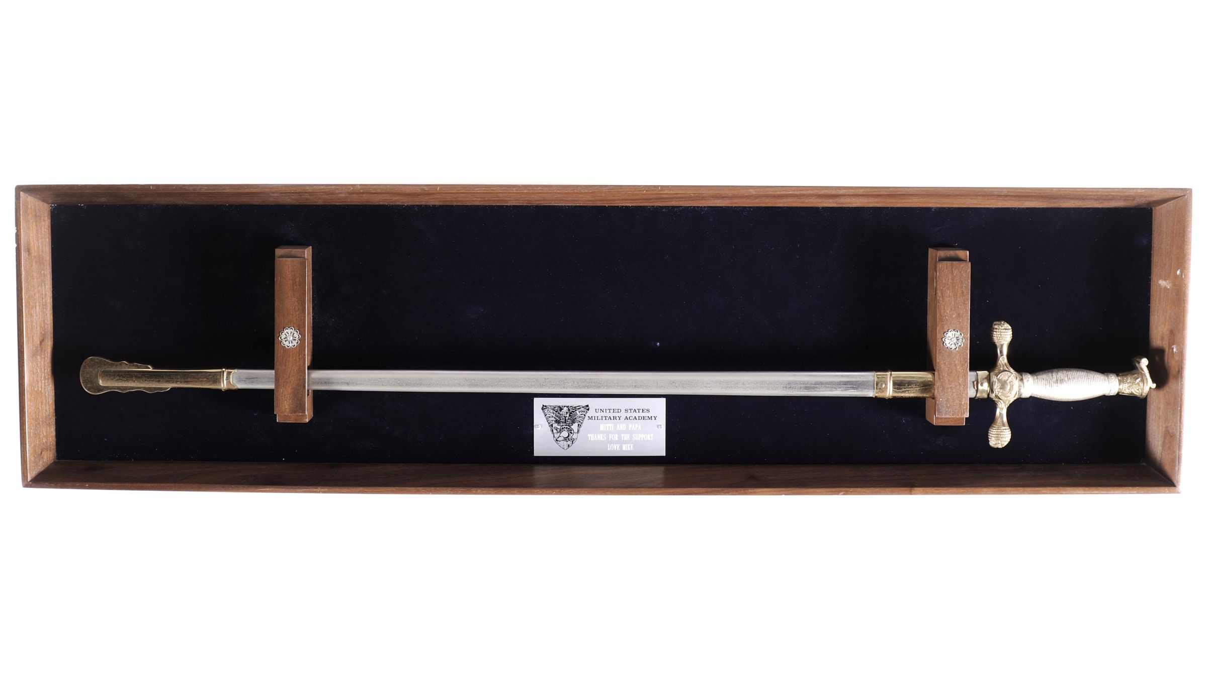 United States Military Academy Cadet Sword with Display Mount | Rock ...