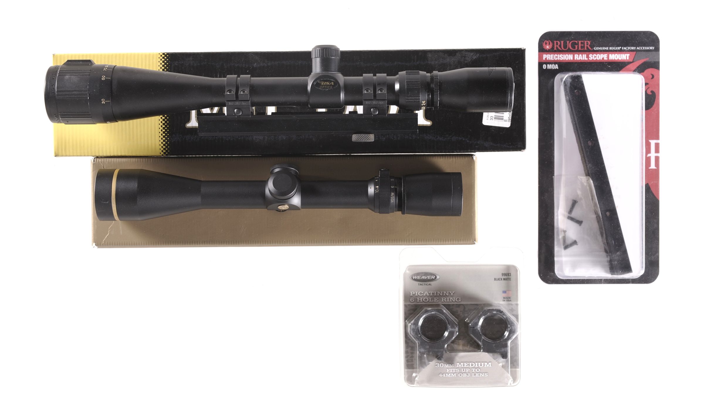 Two Boxed Scopes and Scope Accessories | Rock Island Auction